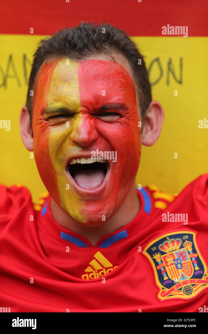 A chile fan shows his support in the stands hi-res stock photography ...