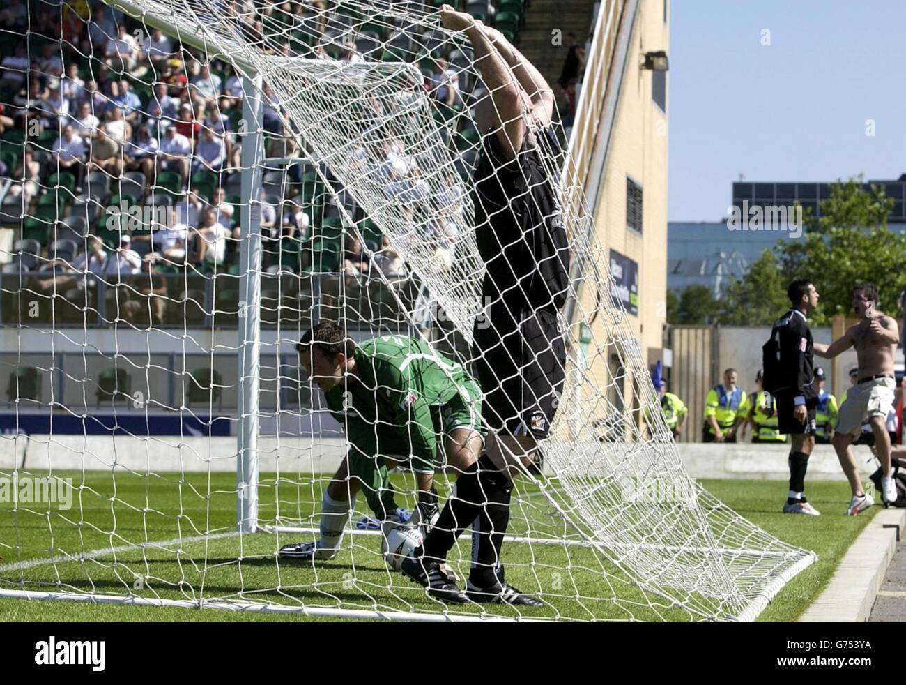 Barnsley's Barry Conlon celebrates his side's first goal of the season ...