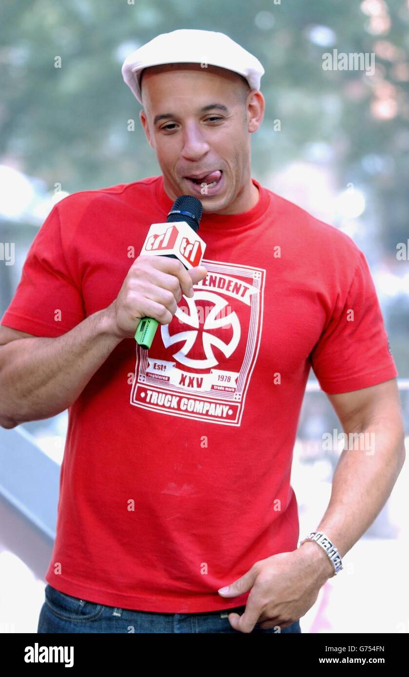 US actor Vin Diesel during his guest appearance on MTV's TRL - Total ...