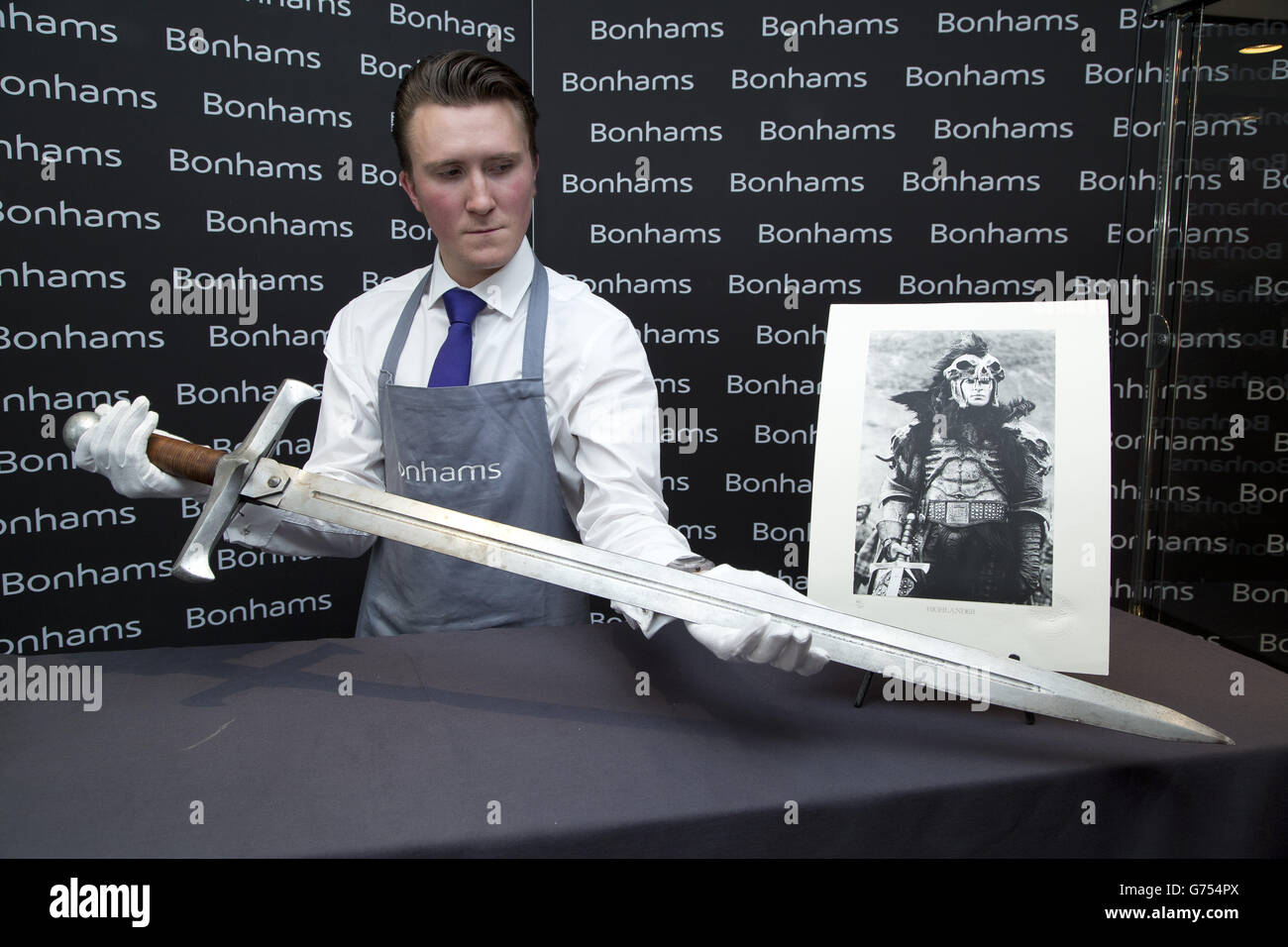 The Kurgan's prop sword from the film Highlander released in 1986 along ...