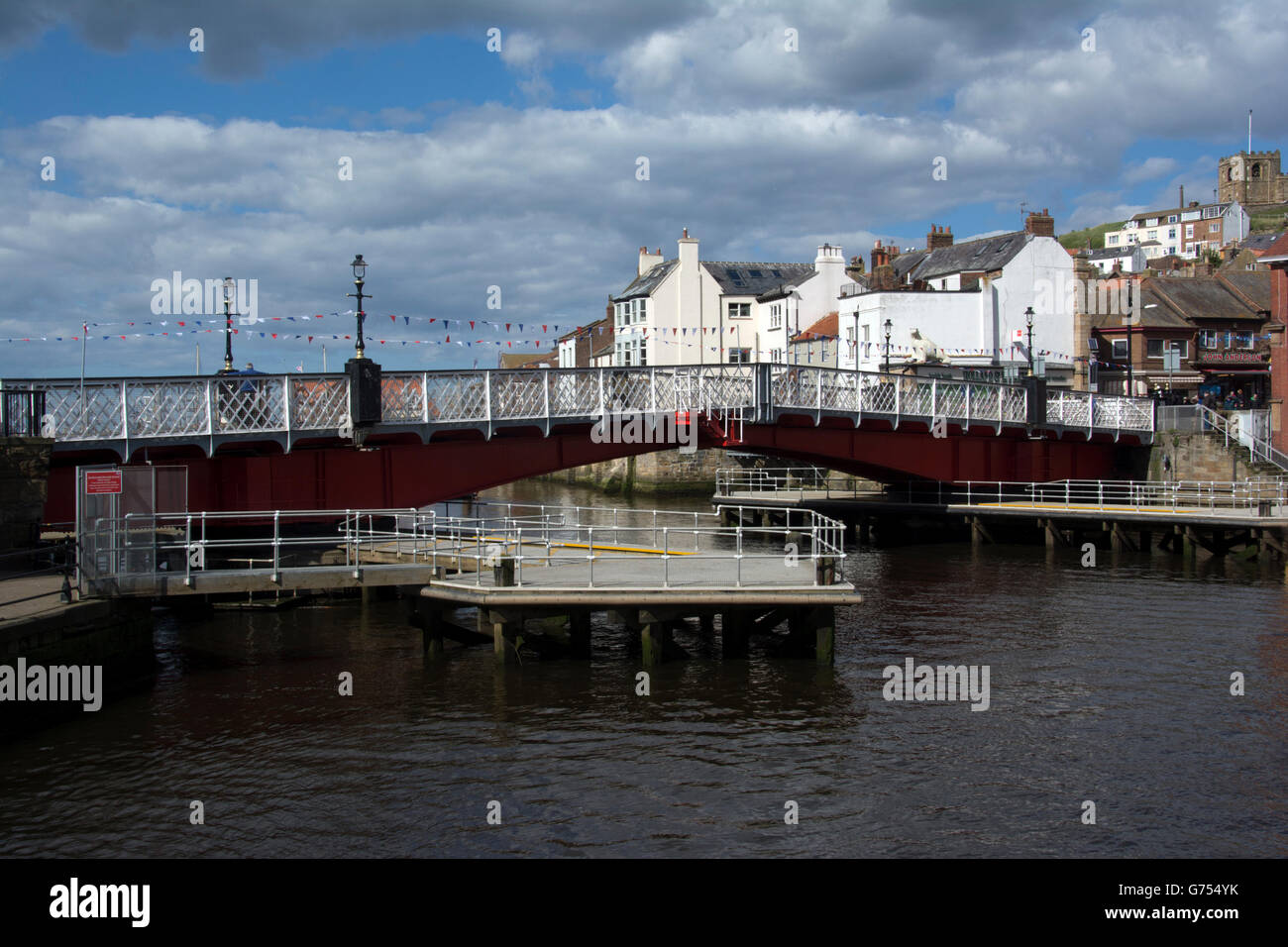 Whitby harbour swing bridge hi-res stock photography and images - Alamy