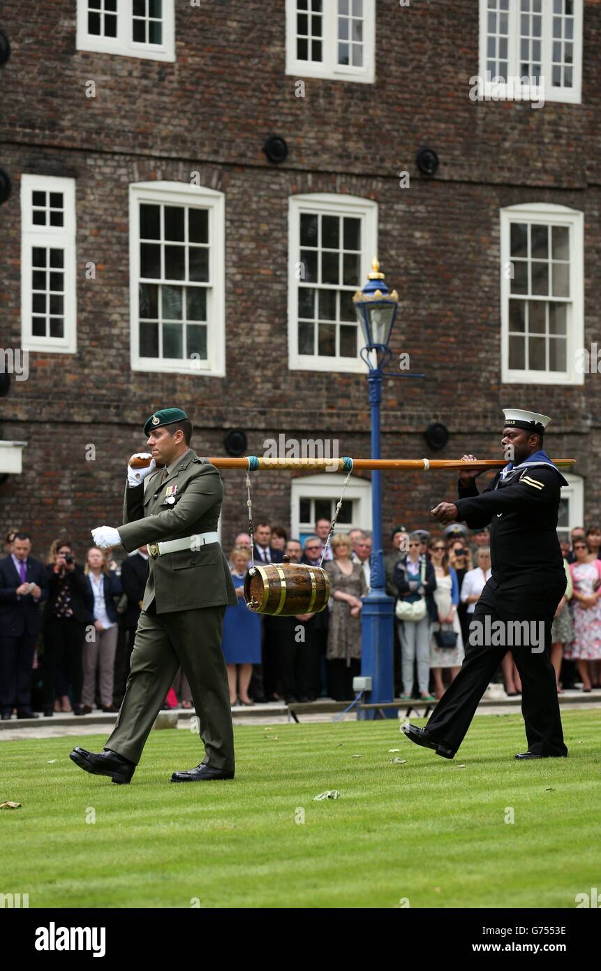 Servicemen from 1st Assault Group Royal Marines during a presentation ...