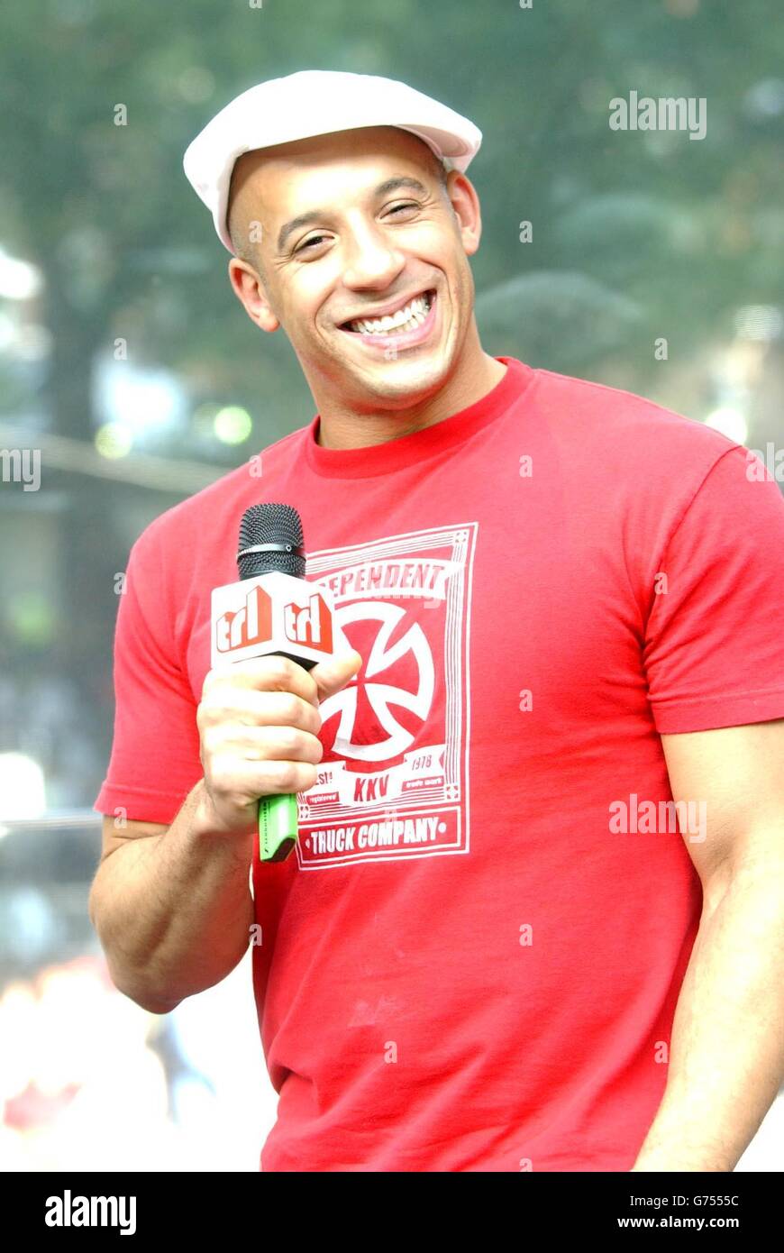 US actor Vin Diesel during his guest appearance on MTV's TRL - Total ...