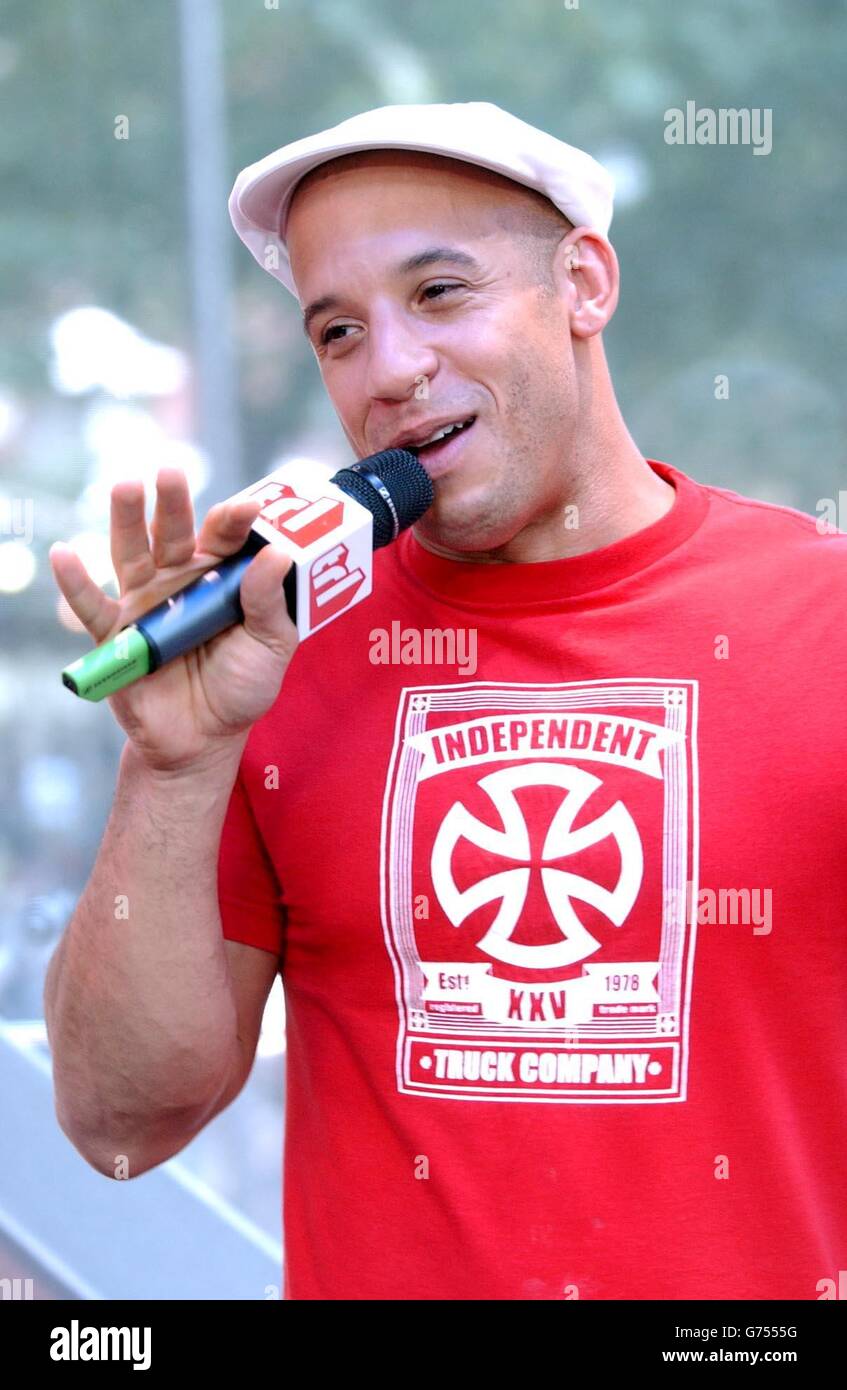 US actor Vin Diesel during his guest appearance on MTV's TRL - Total ...