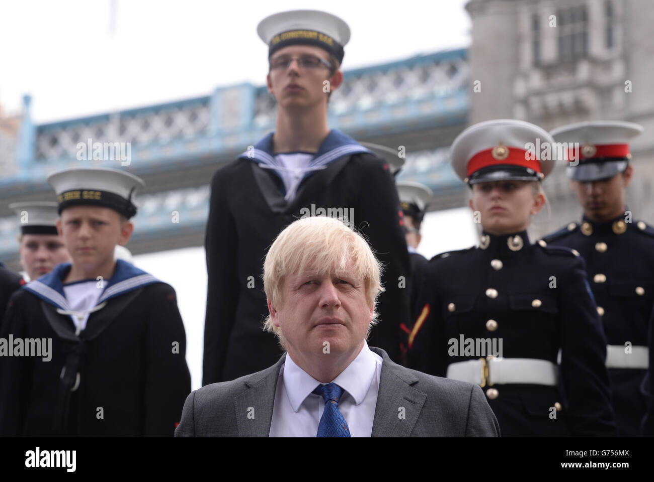 Mayor of London Boris Johnson attends a flag raising ceremony outside ...