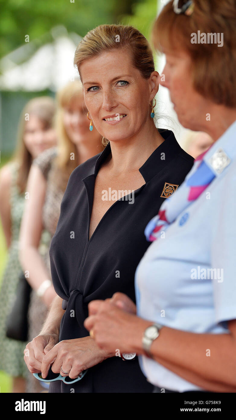The countess of hosts tea party at buckingham palace hi-res stock ...