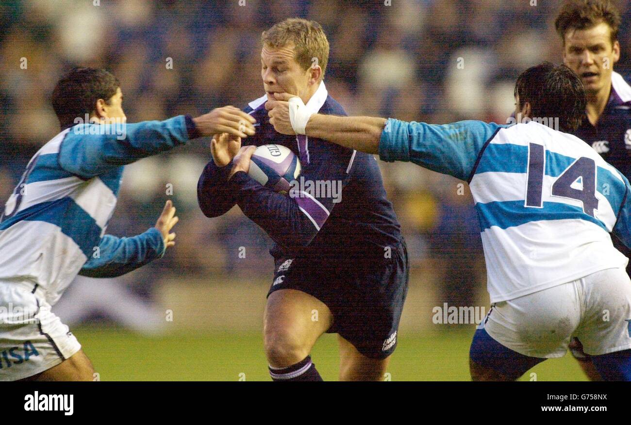 Scotland's Cameron Murray breaks the Argentinian defence during the ...