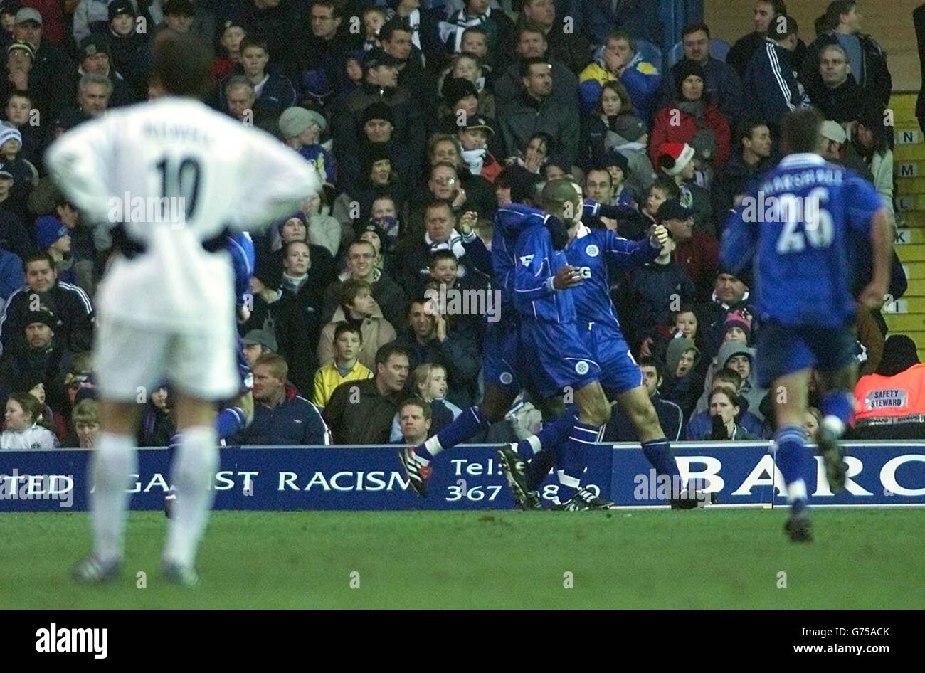 Leed United's Harry Kewell puts his hands on his hips as Leicester City ...