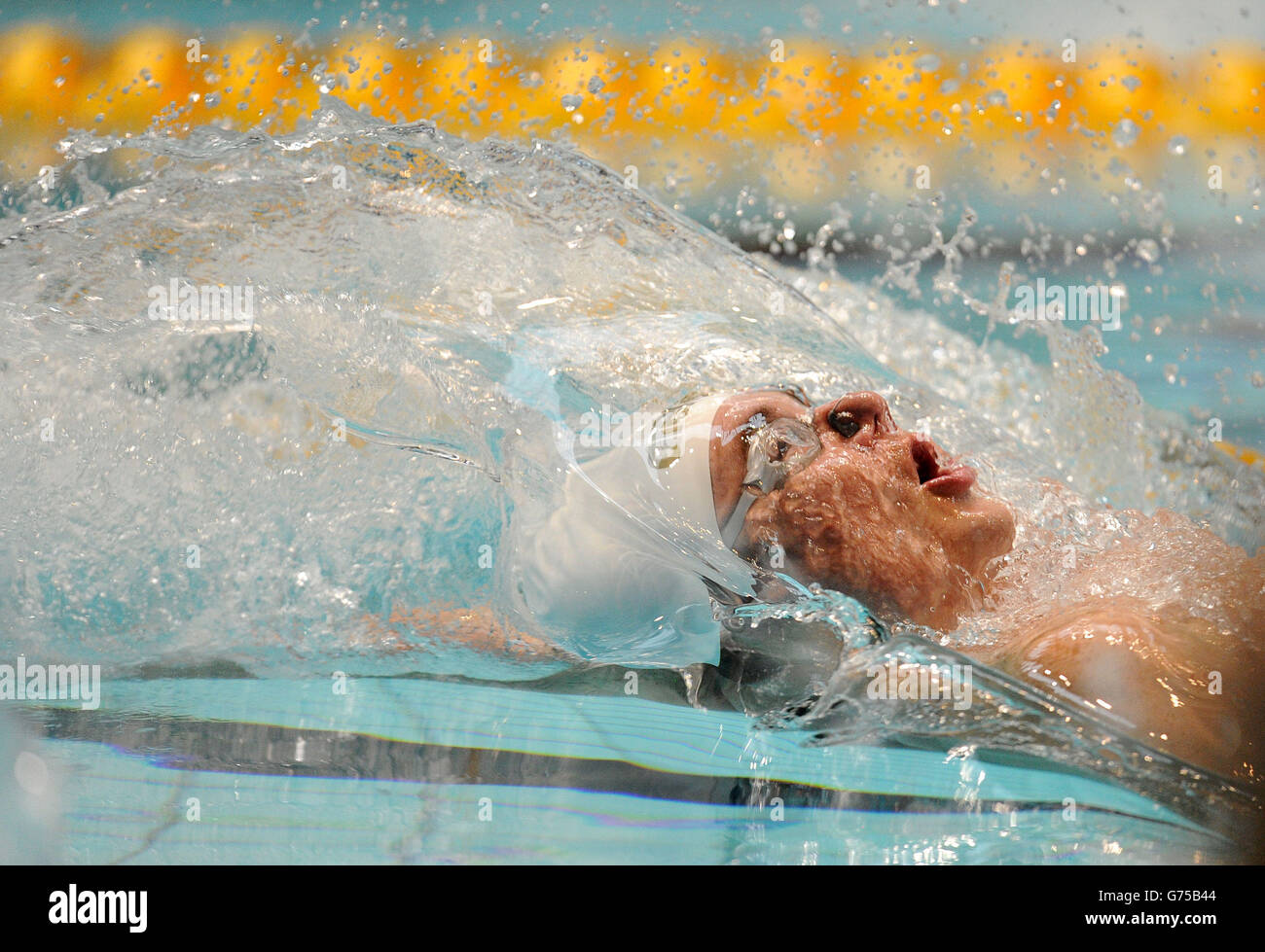 Marco Loughran in action in the Men's Open 50m Backstroke Final during ...