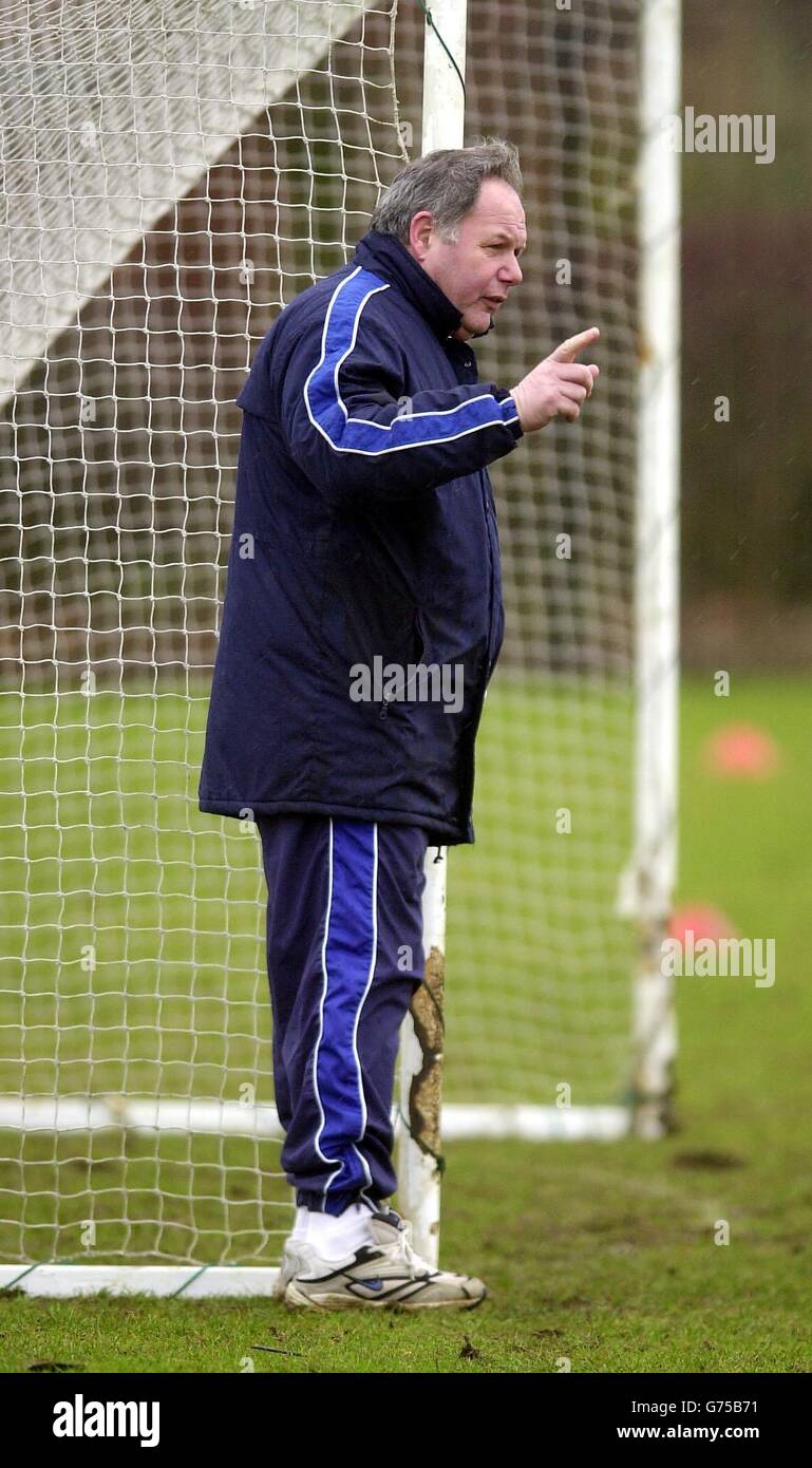 Peterborough manager Barry Fry has fun at Peterborough's training ...
