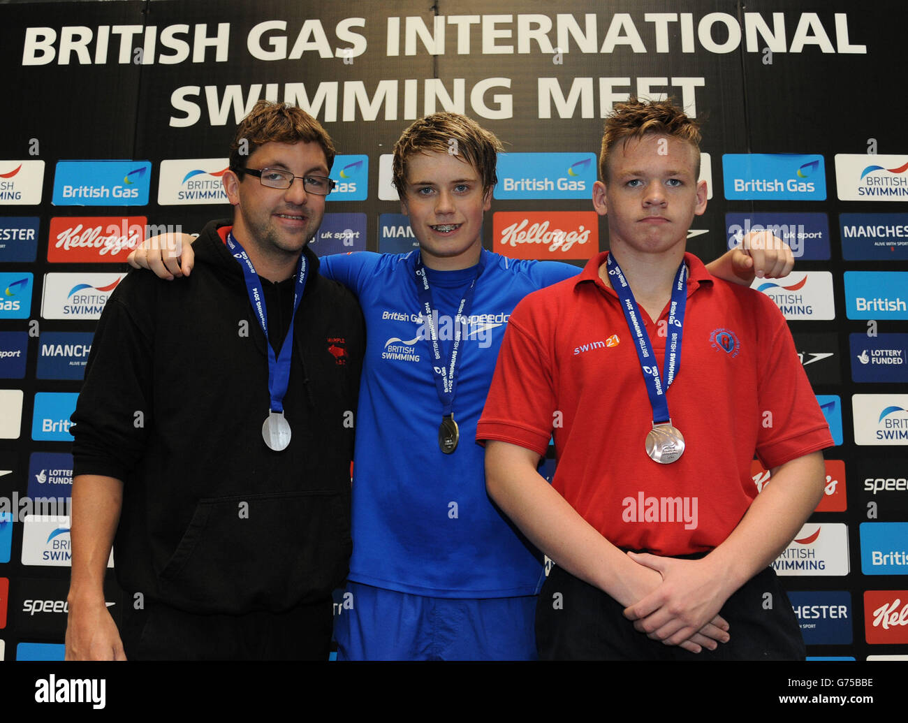 The medal winners of the Men's MC 200m Freestyle Final Thomas Hamer ...