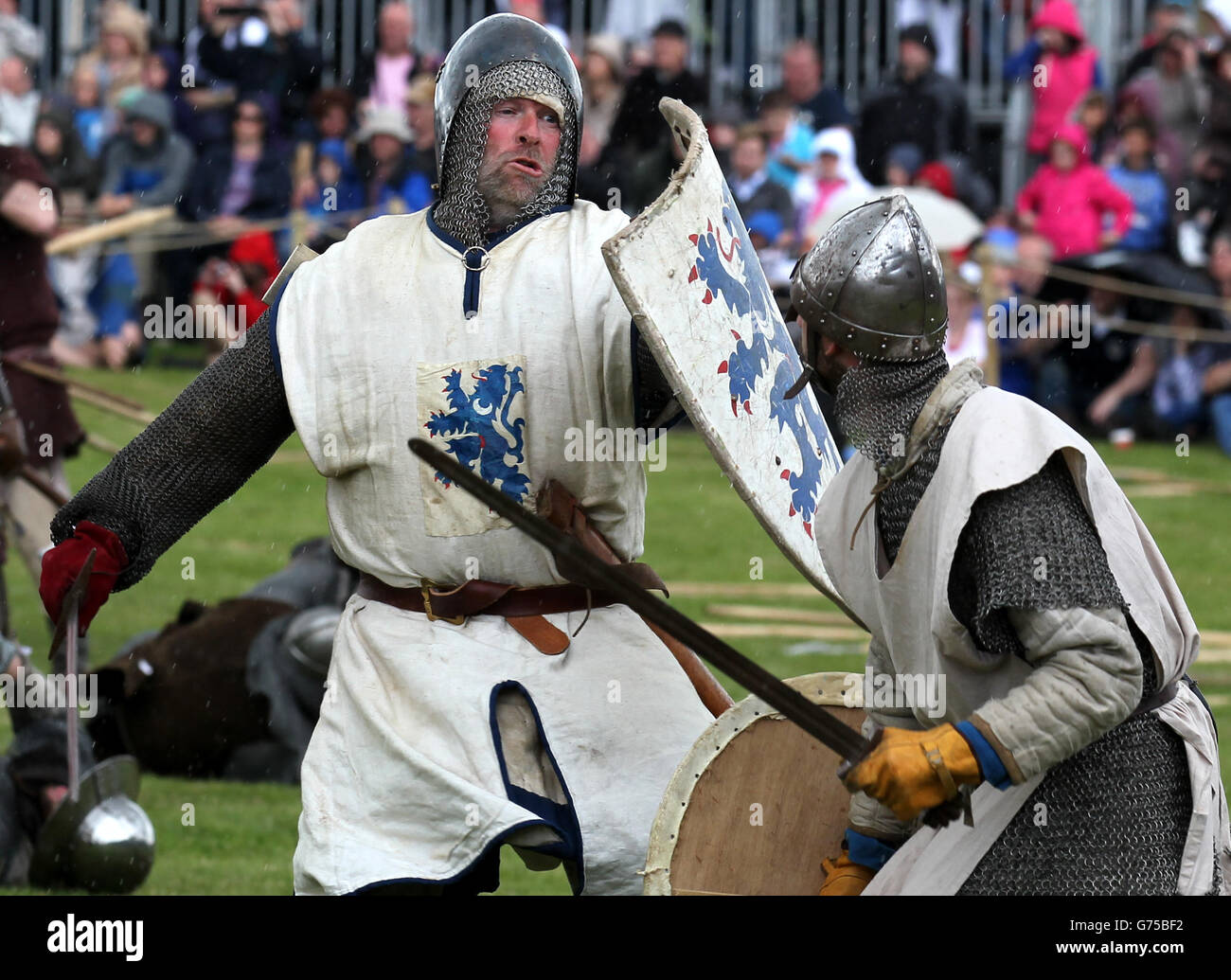 The Battle of Bannockburn re-enactment performance at the Bannockburn ...