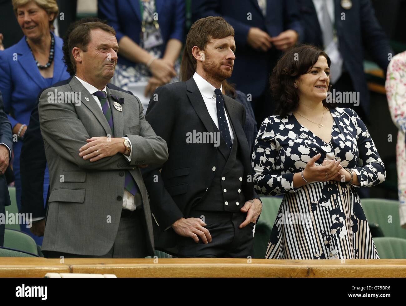AELTC Chairman Philip Brook (left) with Sir Bradley Wiggins and his ...