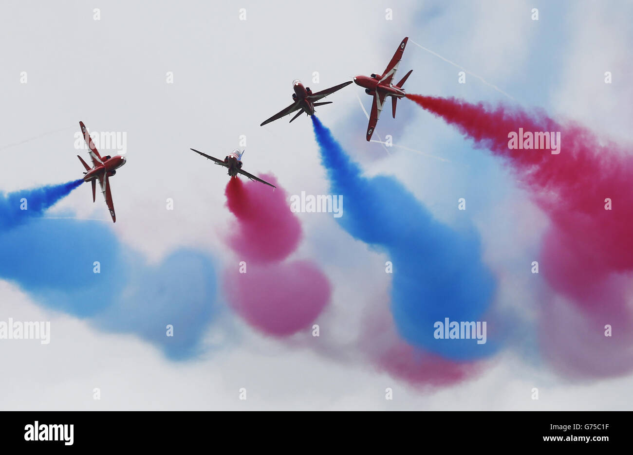 The Red Arrows display during the sixth annual Armed Forces Day in ...