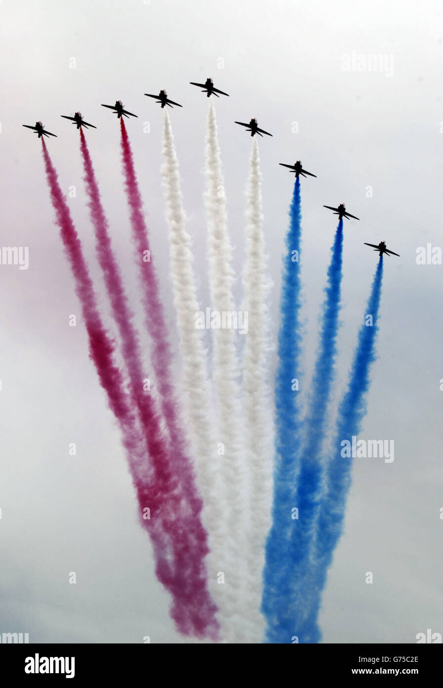 The Red Arrows display during the sixth annual Armed Forces Day in ...