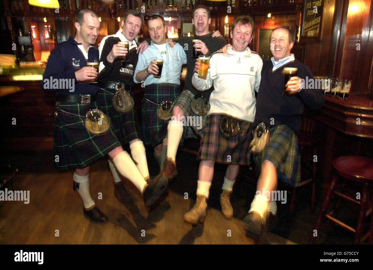 Scotland rugby fans at the jurys hotel in ballsbridge hi-res stock ...
