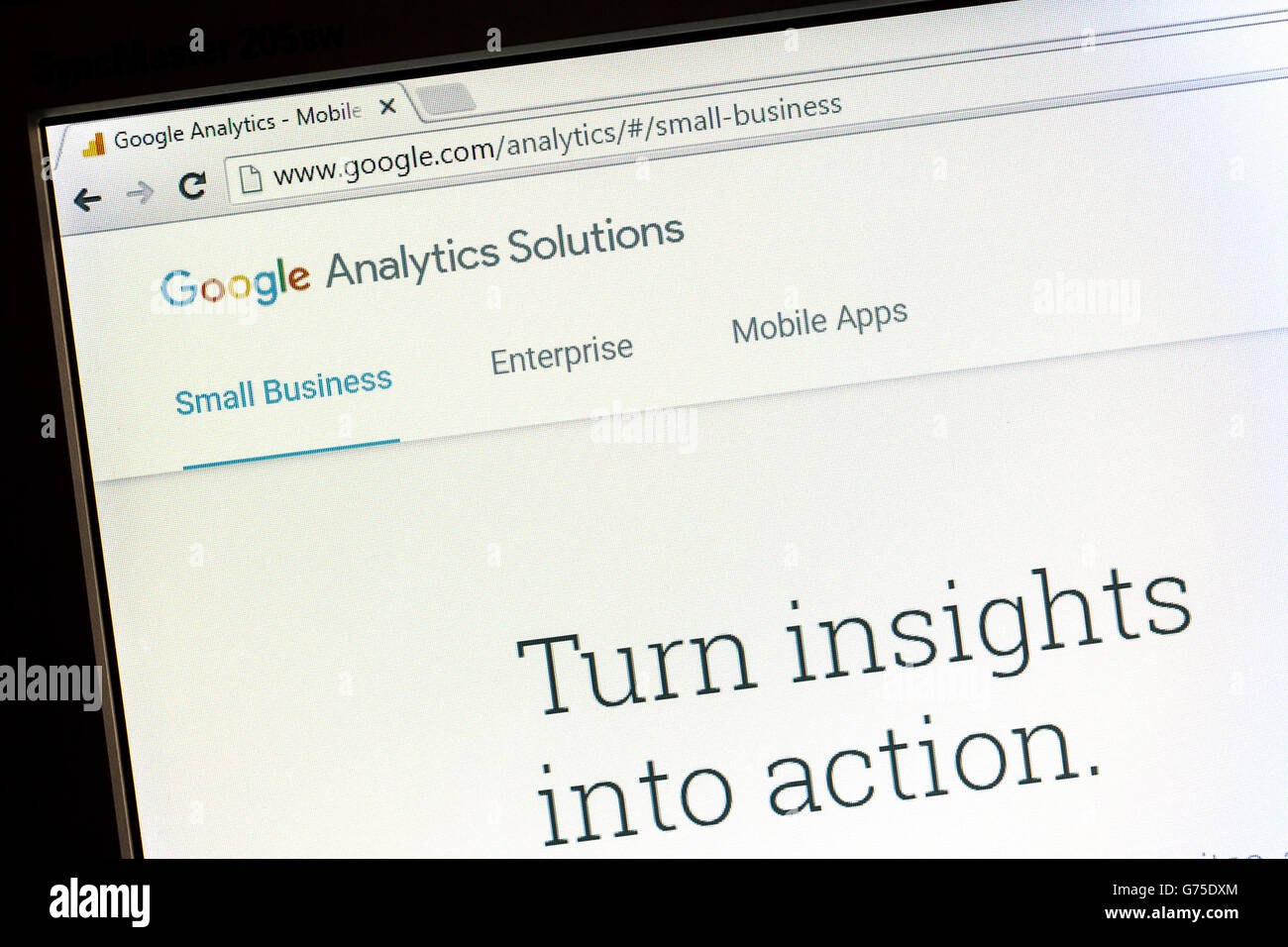 Google Analytics website on a computer screen Stock Photo - Alamy