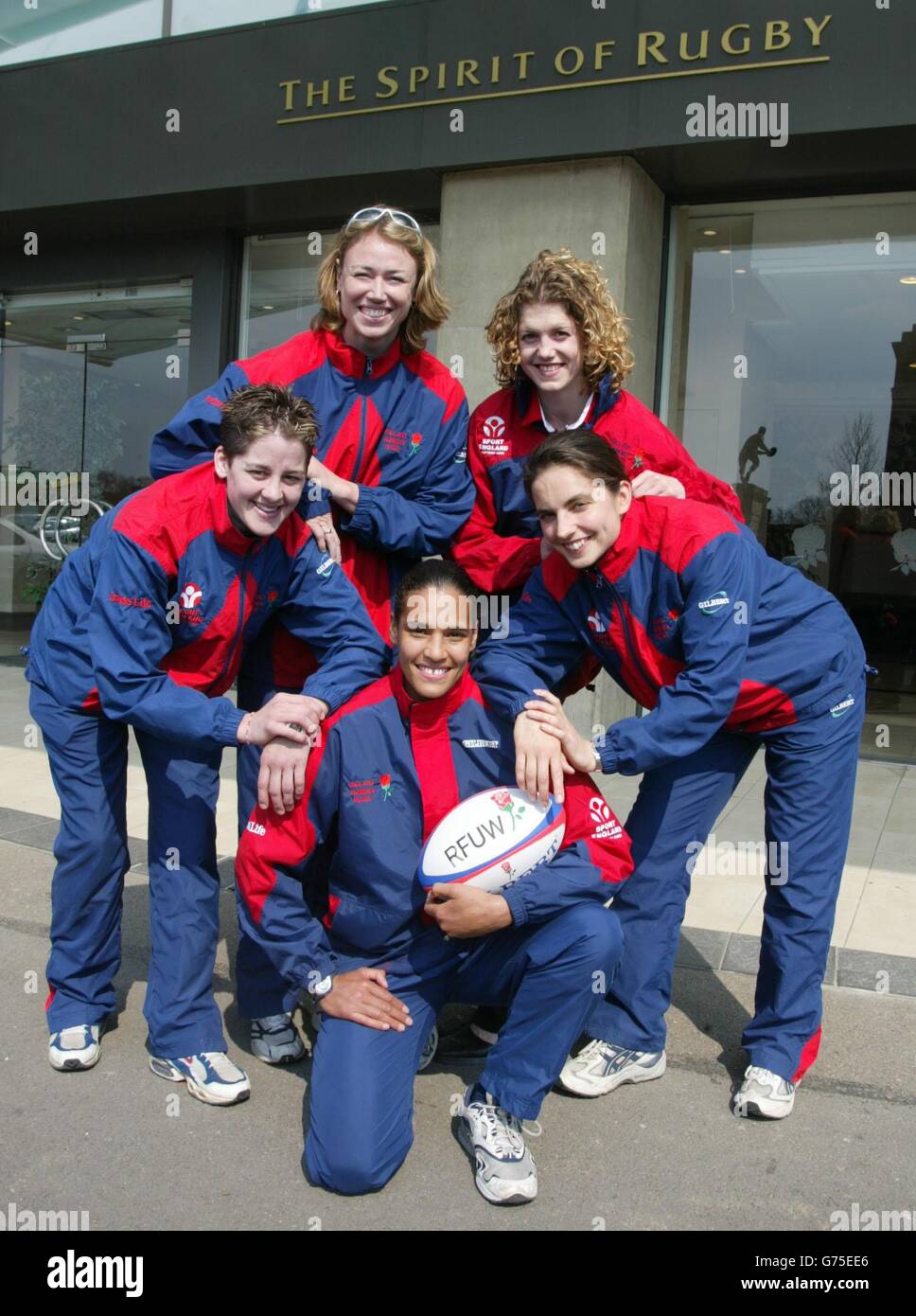 Members england rugby team clockwise ball holder captain paula george ...