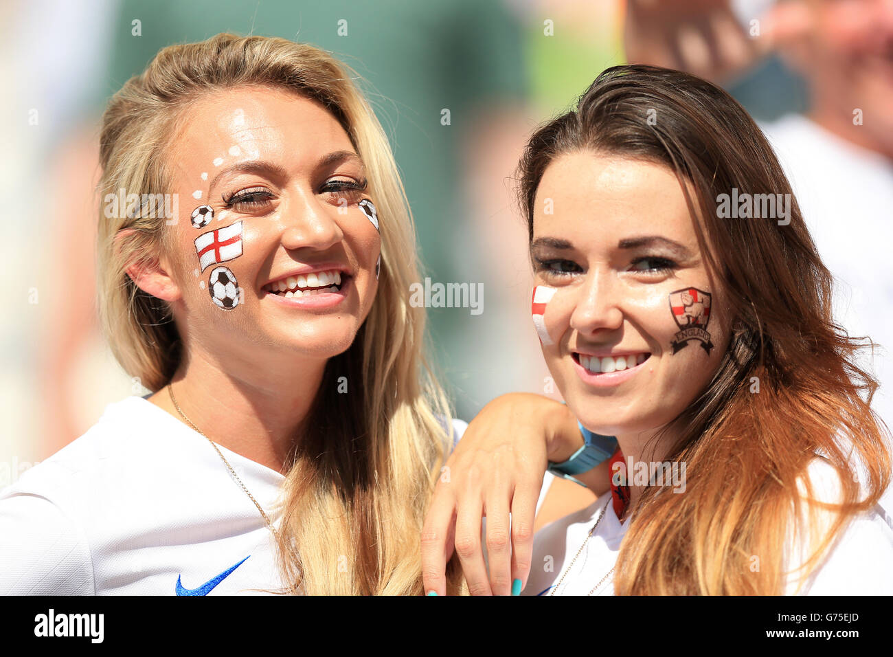 Female England fans in the stands to watch Costa Rica against England ...