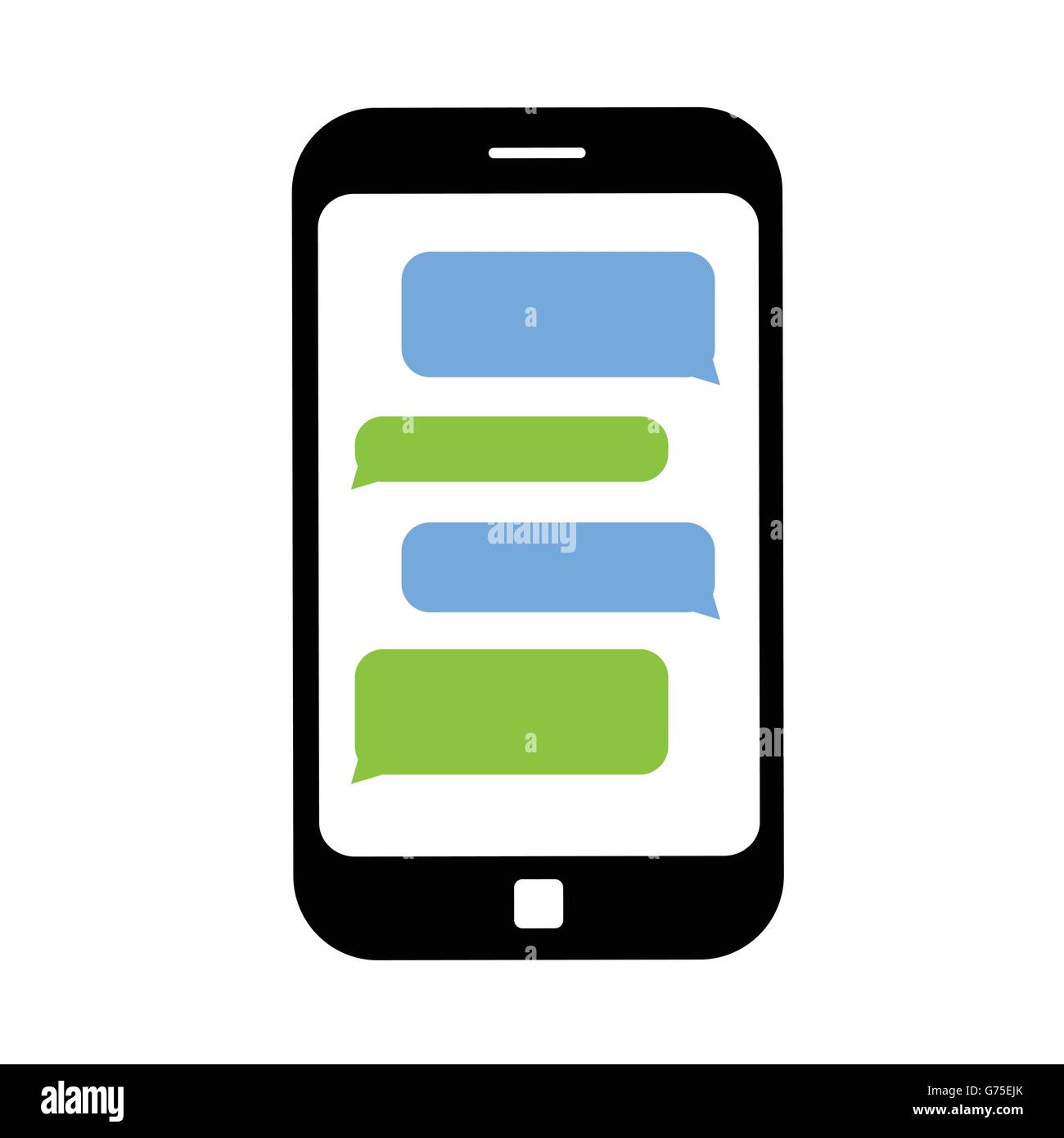 smartphone with chat bubbles on screen Stock Vector Image & Art - Alamy