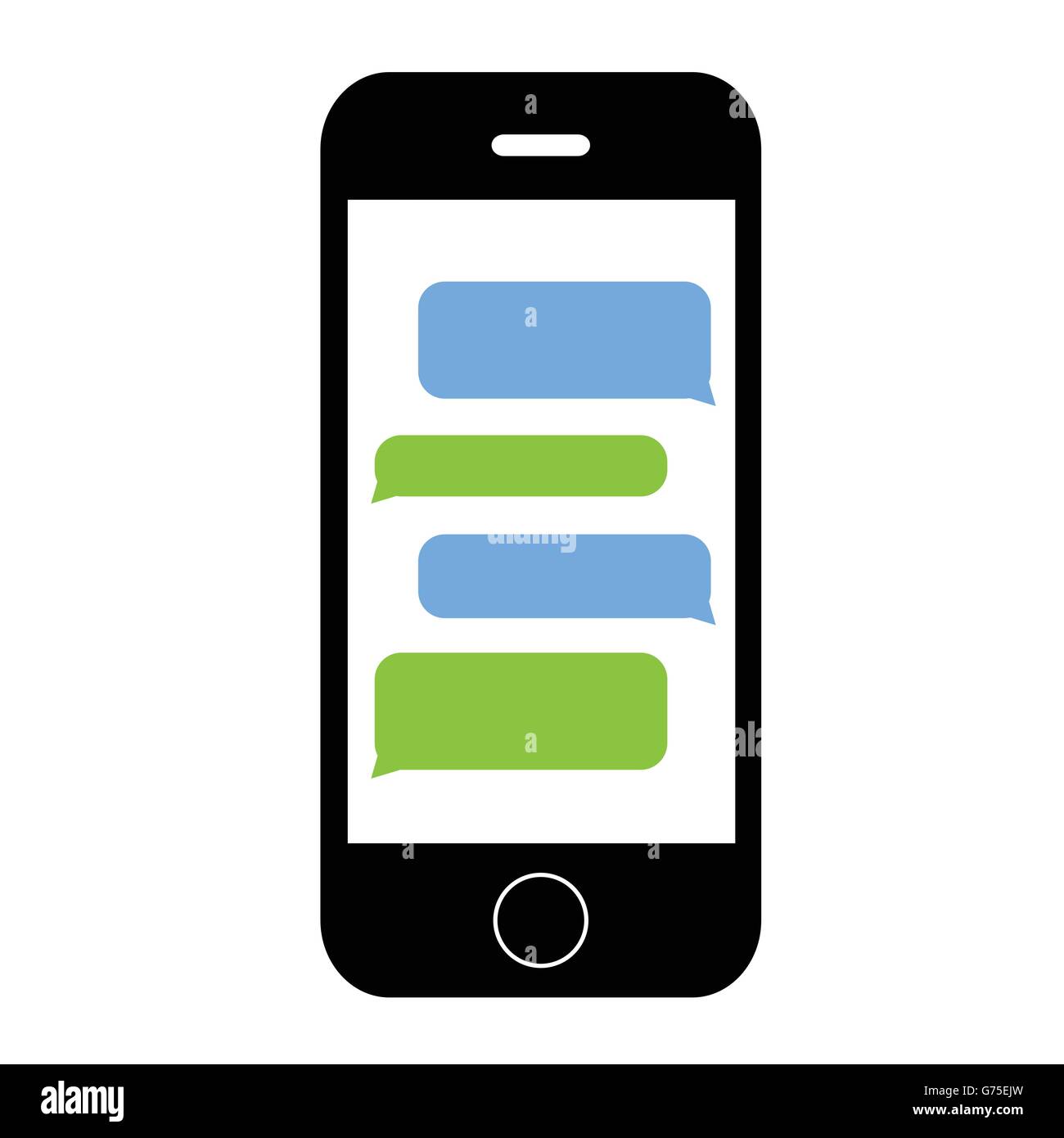 smartphone with chat bubbles on screen Stock Vector Image & Art - Alamy