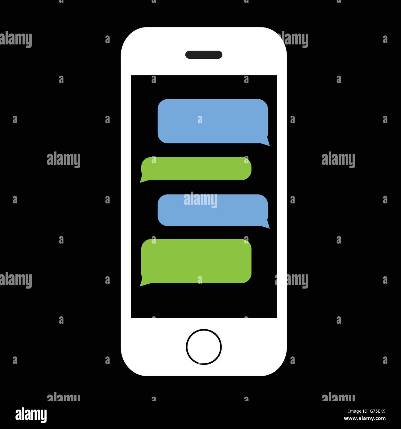 smartphone with chat bubbles on screen Stock Vector Image & Art - Alamy