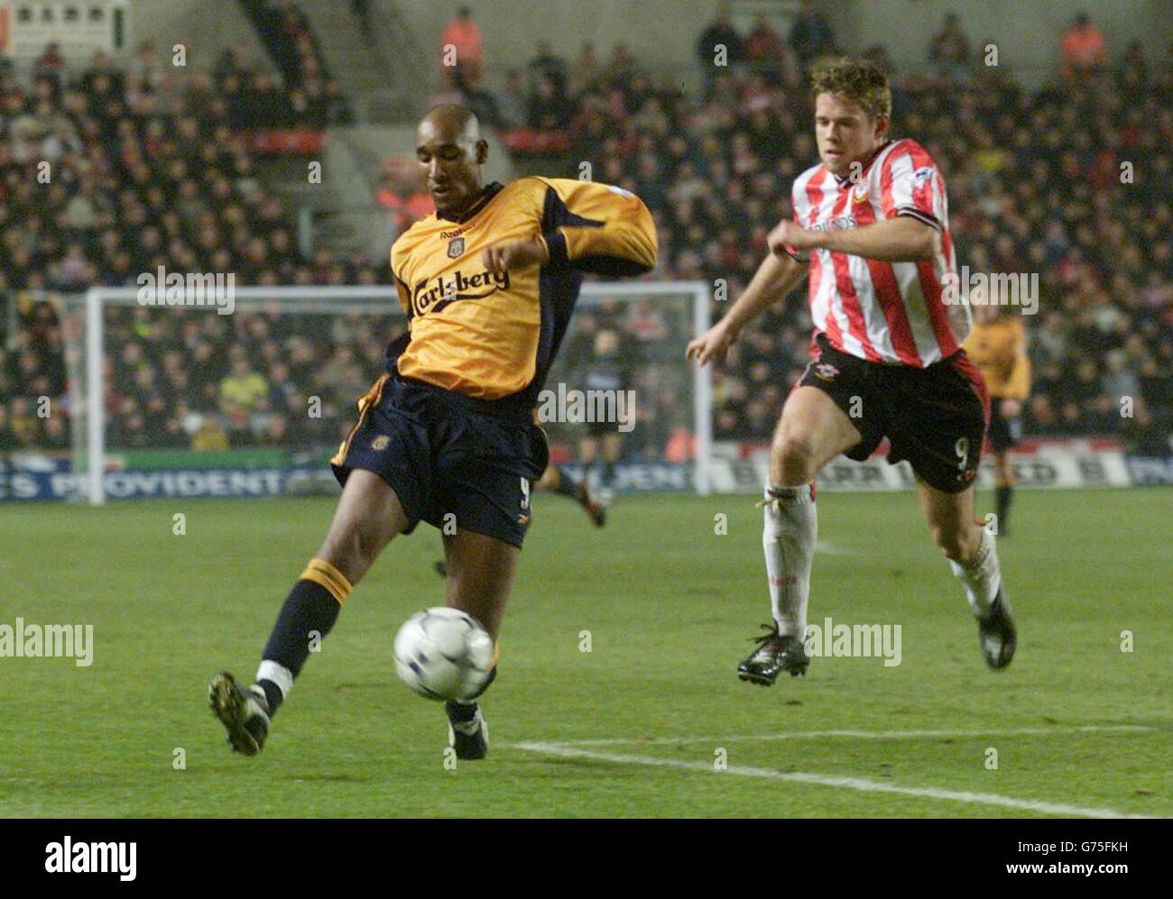 Football action nicolas anelka james beattie hi-res stock photography ...