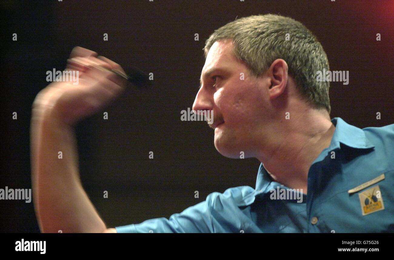 Wayne Jones during his quarter Final match against Martin Adams in ...
