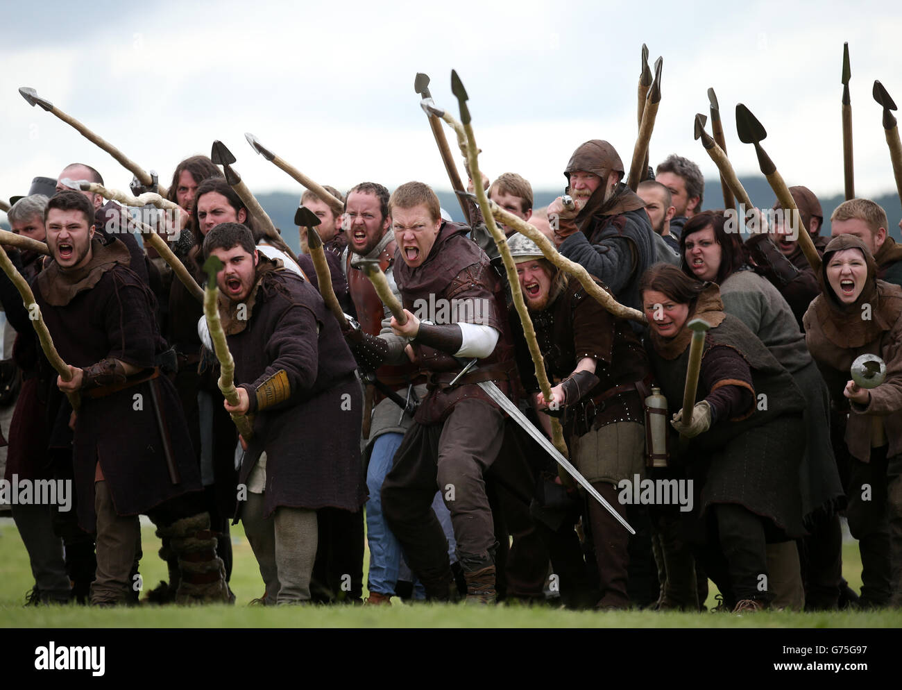 Robert The Bruce's army from The Clanranald Trust during a rehearsal ...