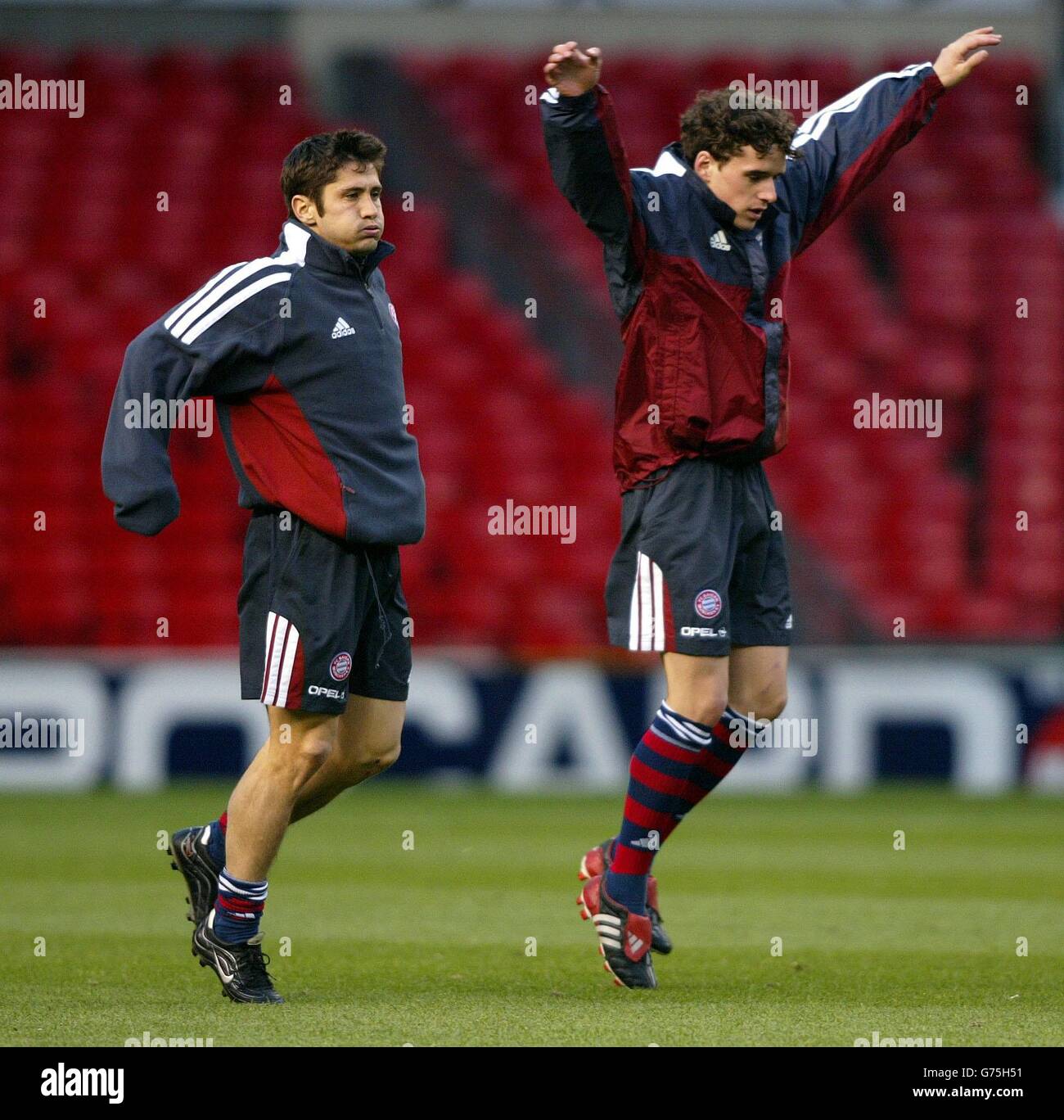 Bayern Munich train at Old Trafford Stock Photo - Alamy