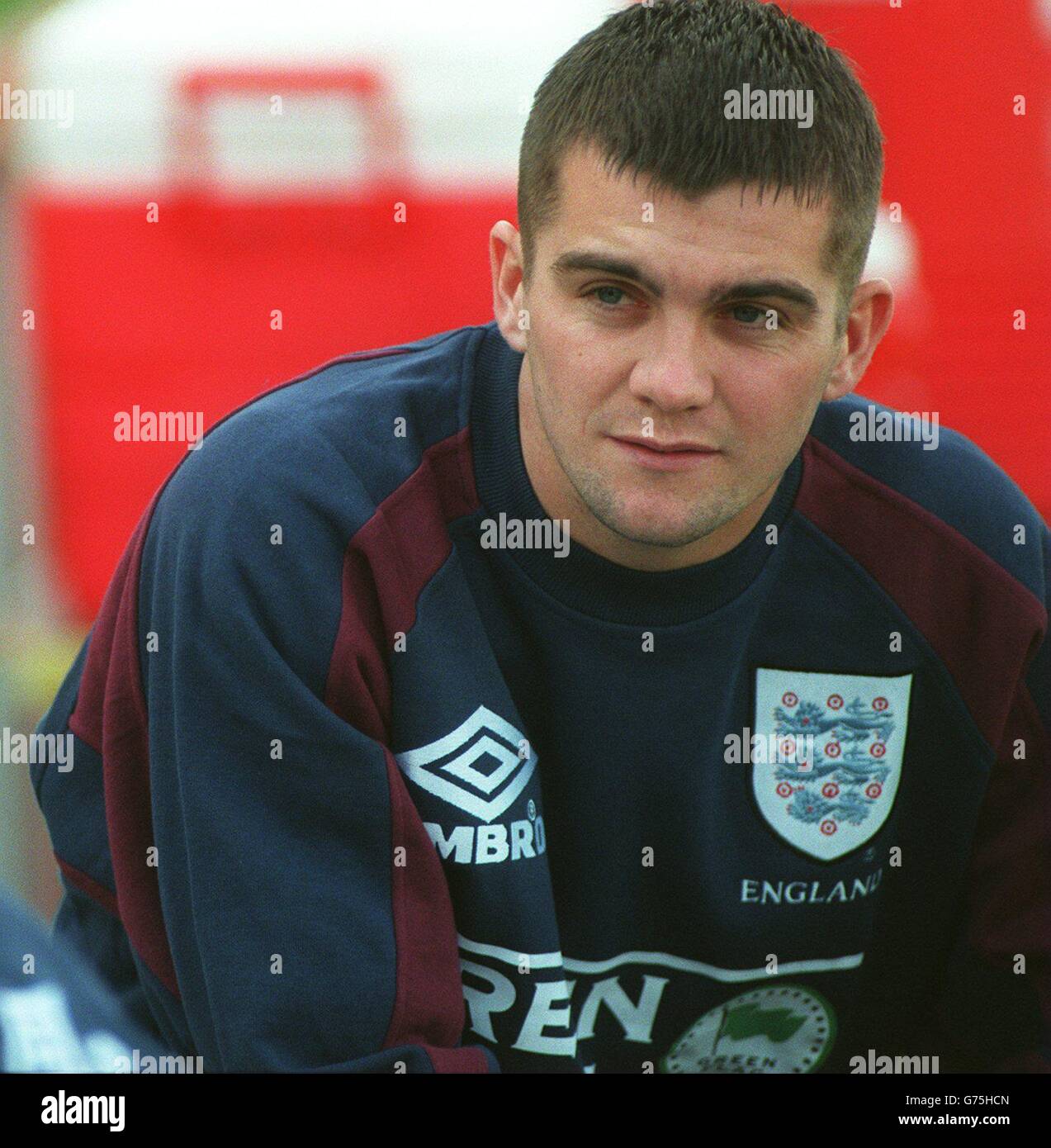 Soccer - England Training at Bisham Abbey. Dominic Matteo has a brief ...