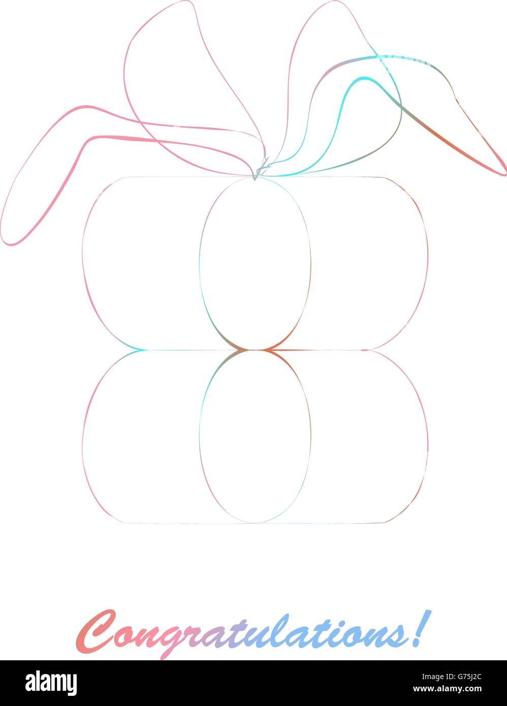 Gift card ribbon line Stock Vector Images - Alamy