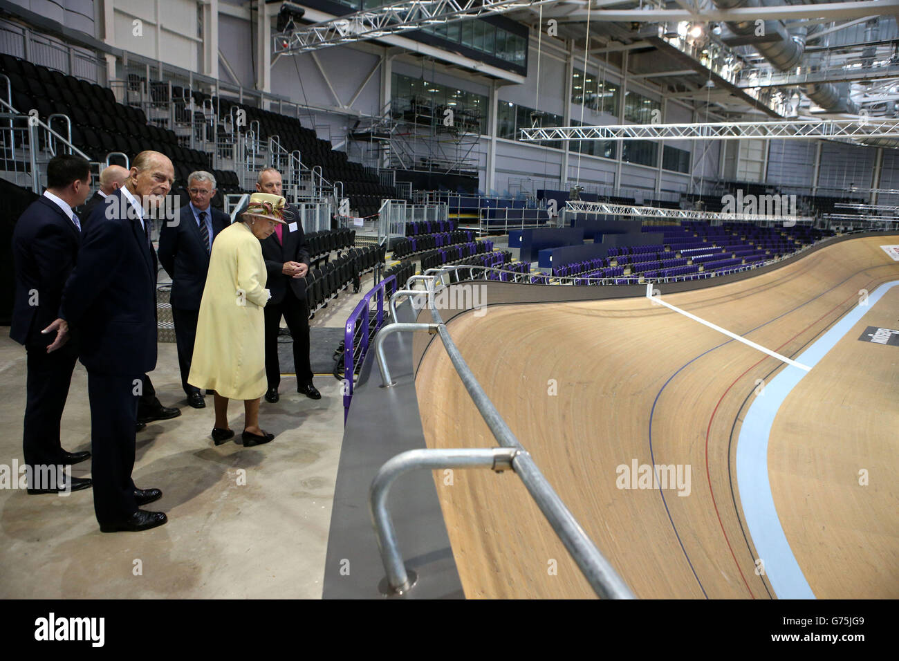 Queen Elizabeth II and the Duke of Edinburgh during a visit to Emirates ...