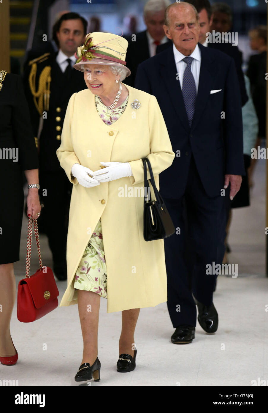 Queen Elizabeth II and the Duke of Edinburgh during a visit to Emirates ...