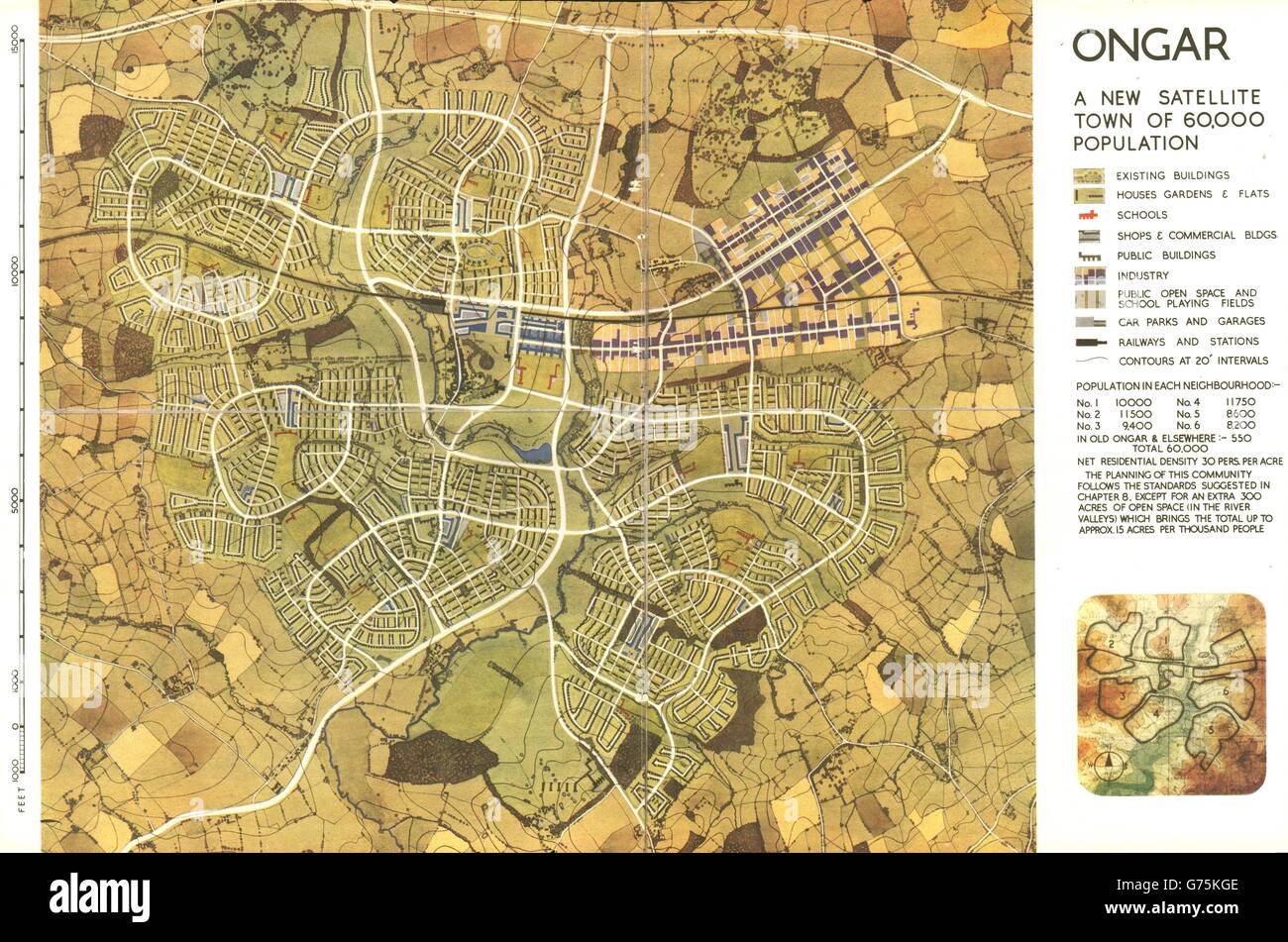 CHIPPING ONGAR. Development proposals. Greater London Plan.ABERCROMBIE ...