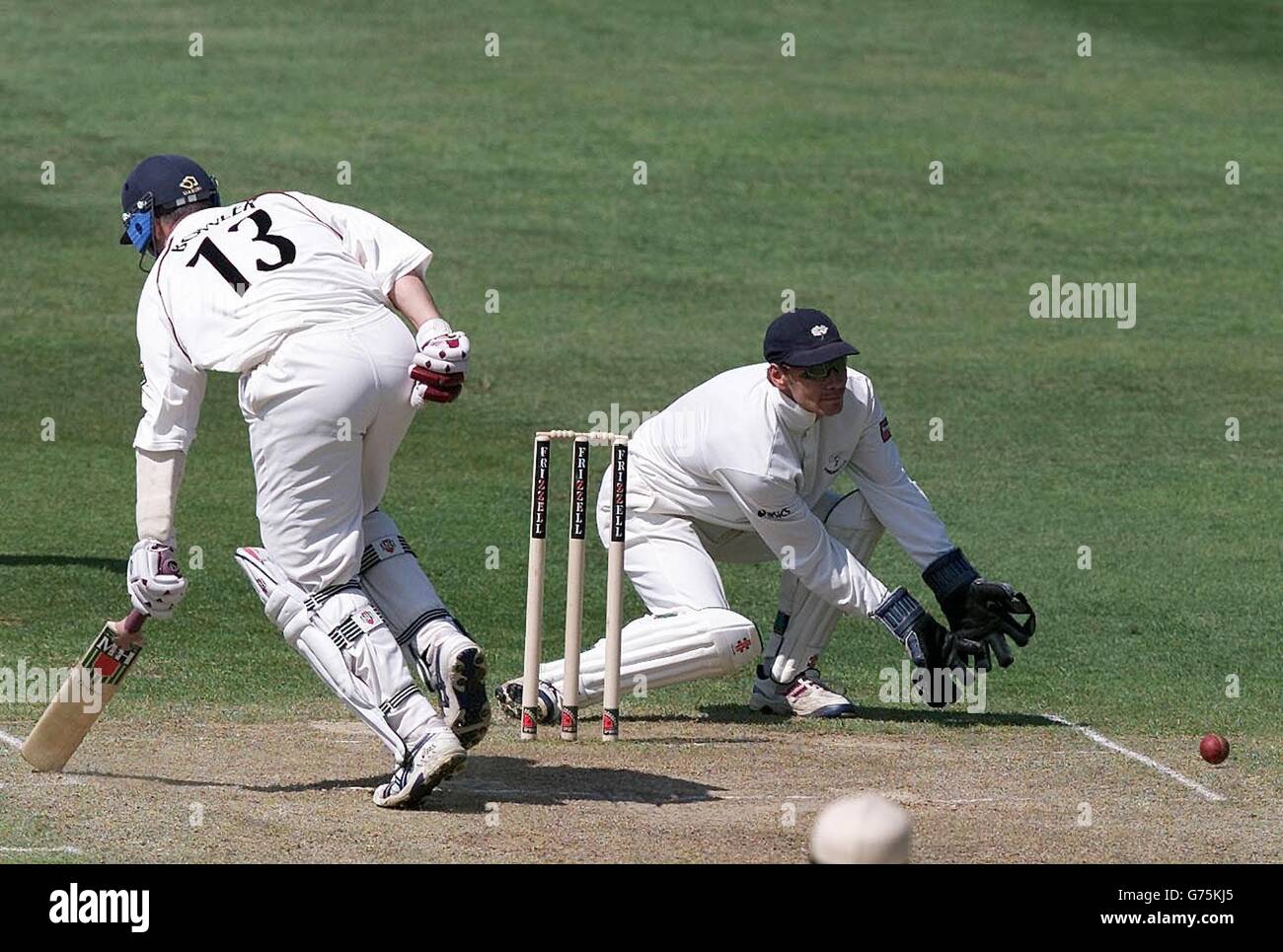 Somerset batsman Peter Bowler makes his ground before Yorkshire 'keeper ...