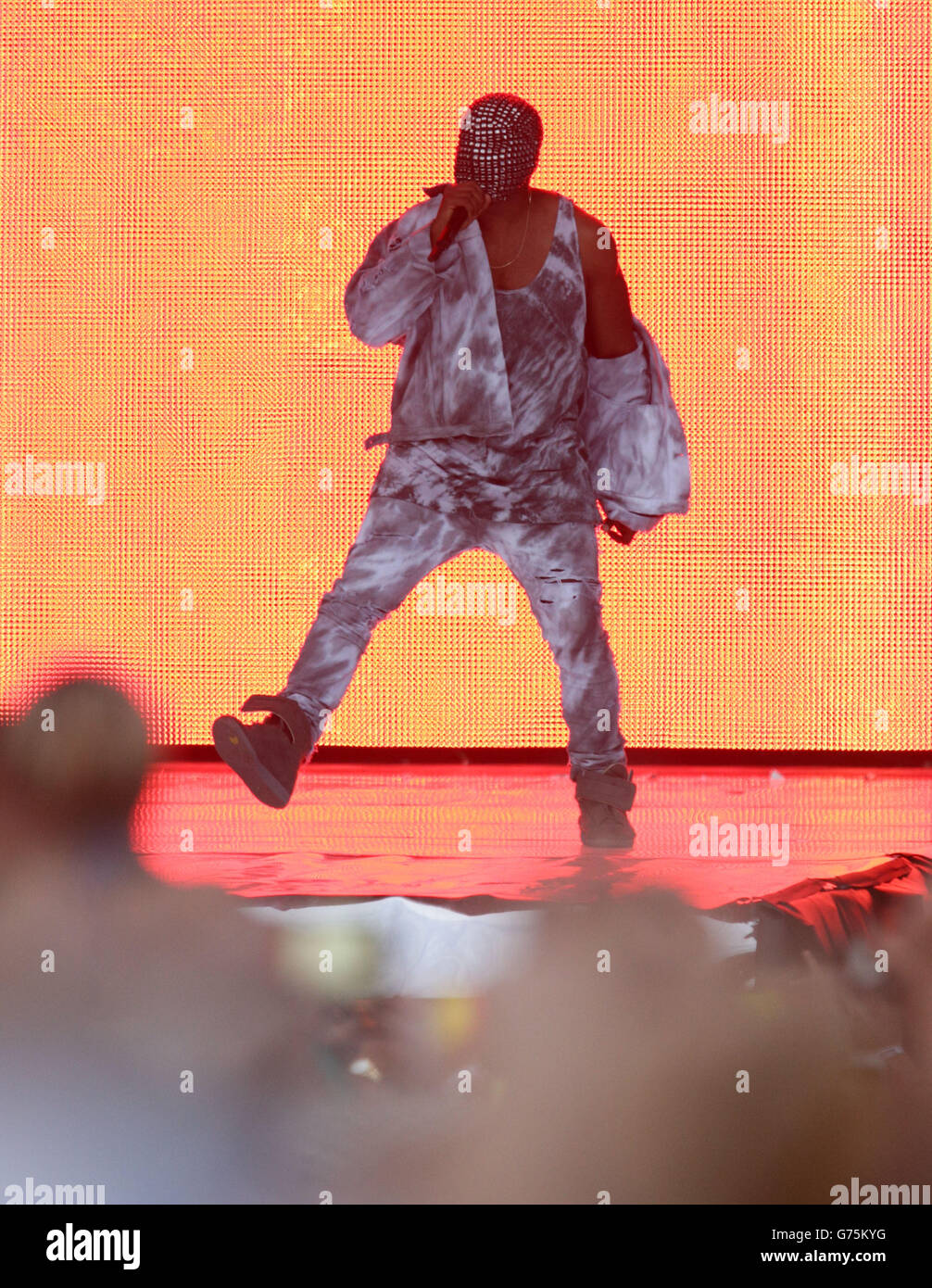 Wireless Festival - London. Kanye West performing on the Main Stage at ...