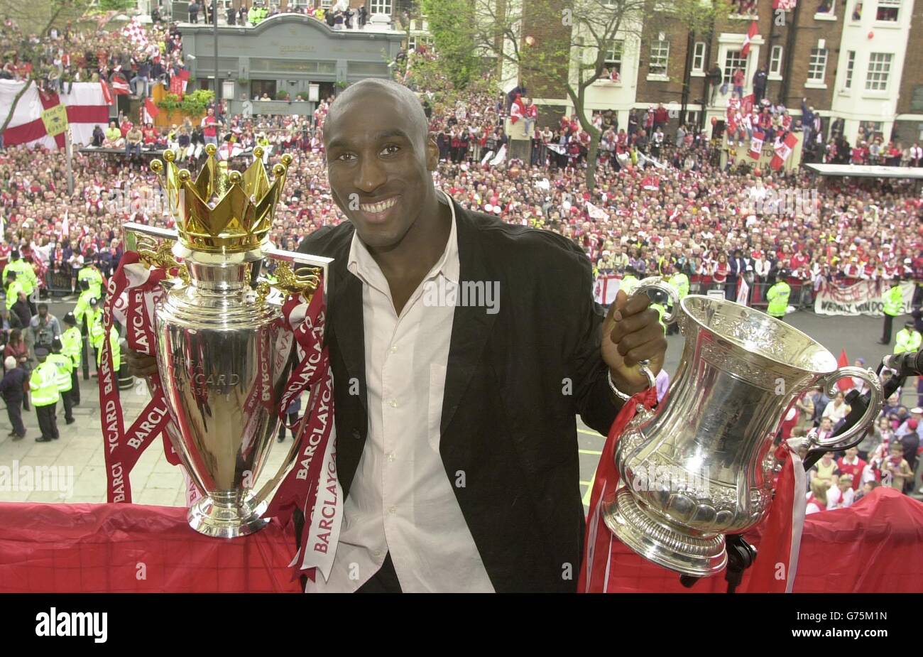 Arsenal Celebrate the Double Stock Photo - Alamy