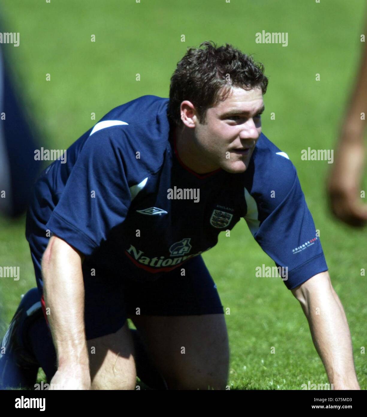 England under 21 captain David Dunn training session in Basel Switzerland before Fridays opening ...
