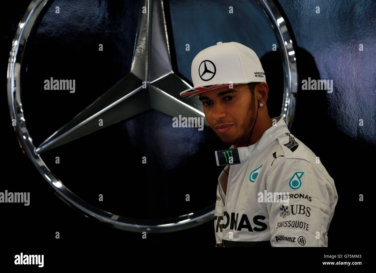 Mercedes Lewis Hamilton during the practice three for the 2014 British ...