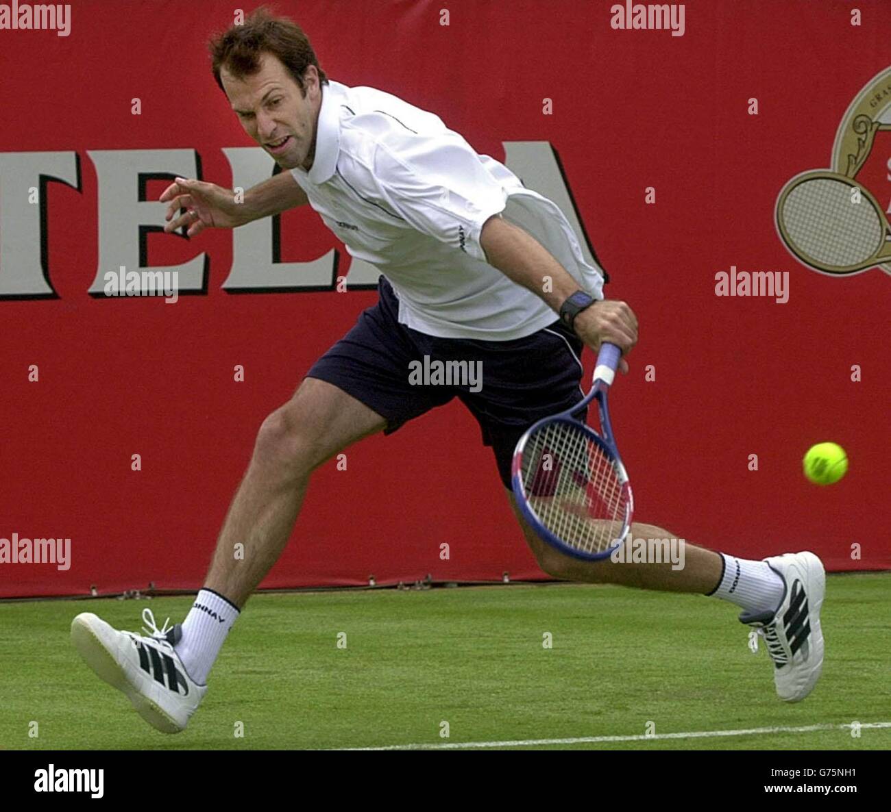Britain's Greg Rusedski in action, during his first round match at the ...