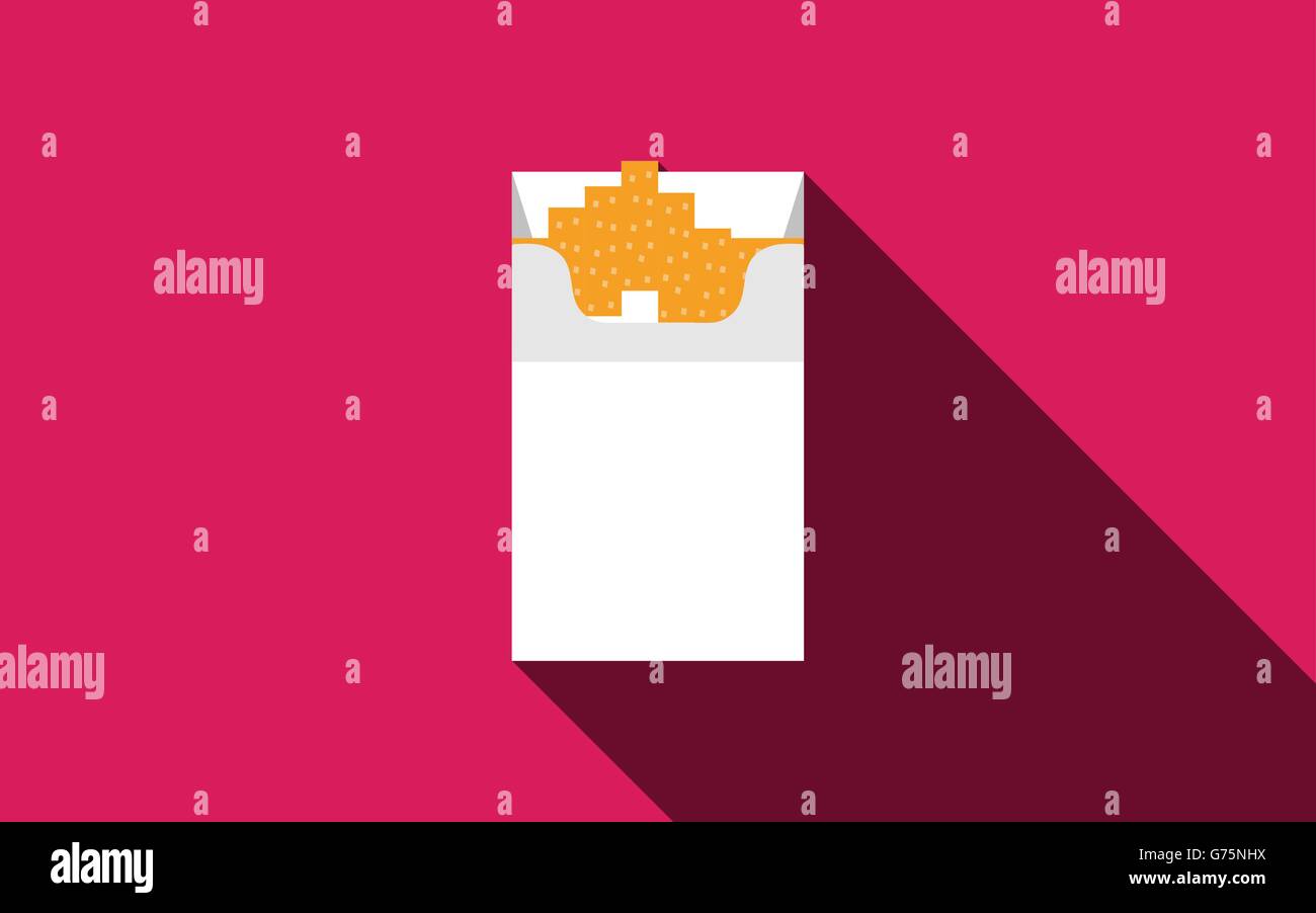 Open cigarettes pack box flat style white vector illustration Stock ...