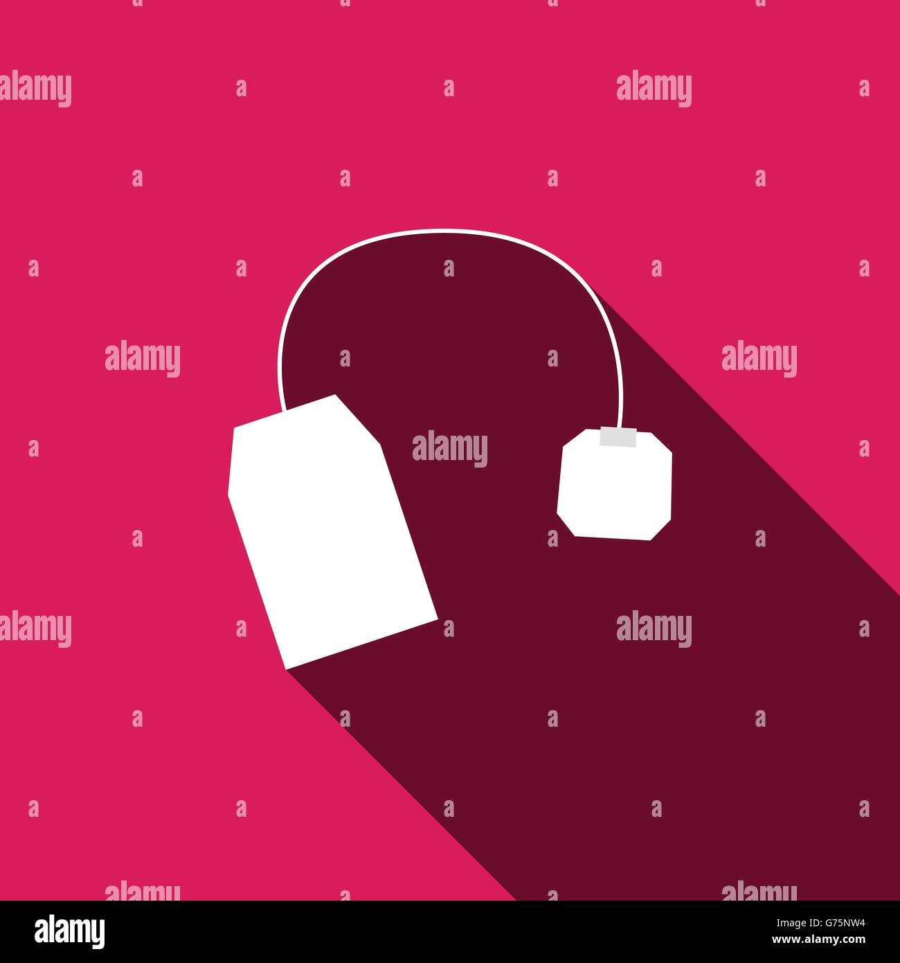 Vector tea bag icon with long shadow Stock Vector Image & Art - Alamy