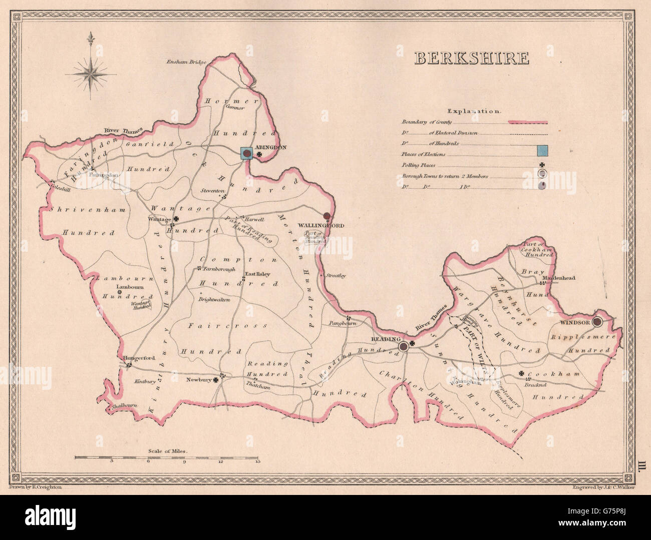 Berkshire map hi-res stock photography and images - Alamy