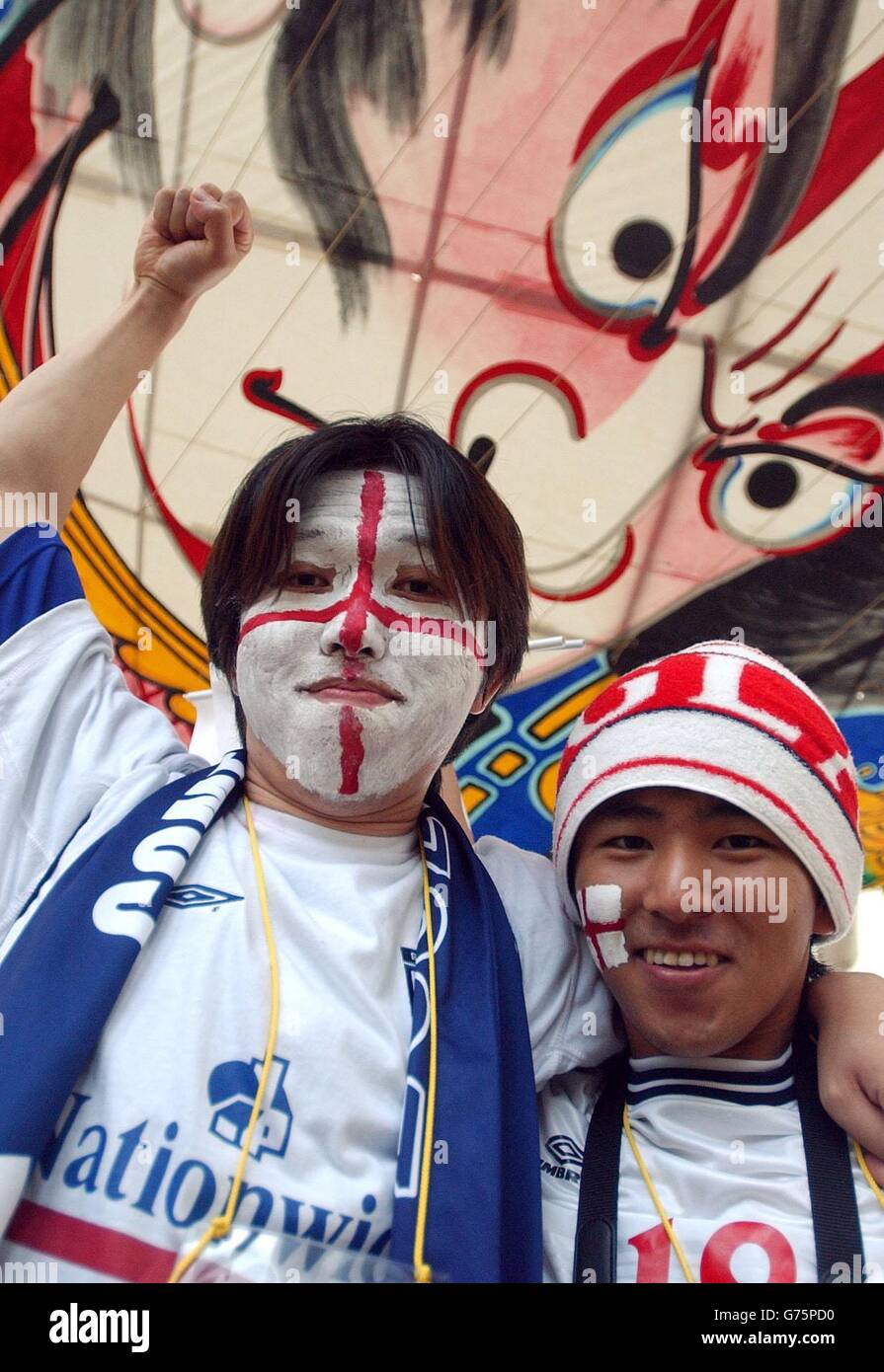 Japanese England fans. Japanese England fans outside Niigata's Big Swan ...
