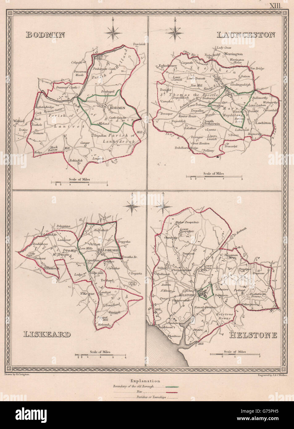 Map of liskeard hi-res stock photography and images - Alamy