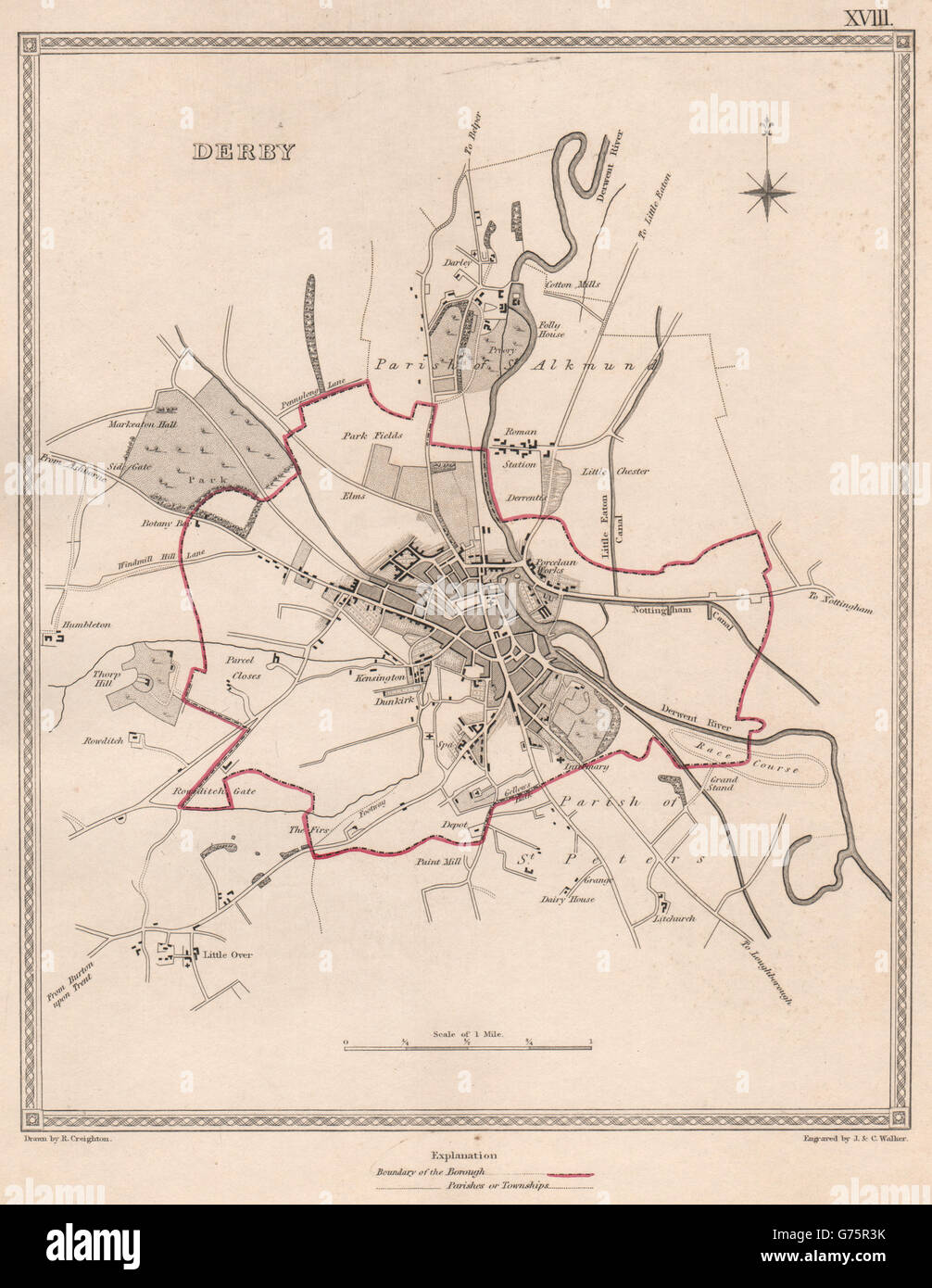 Derby england map hi-res stock photography and images - Alamy