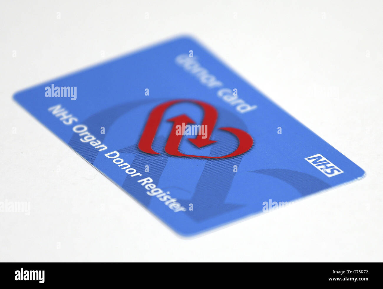 New NHS Organ Donor Register card stock Stock Photo - Alamy