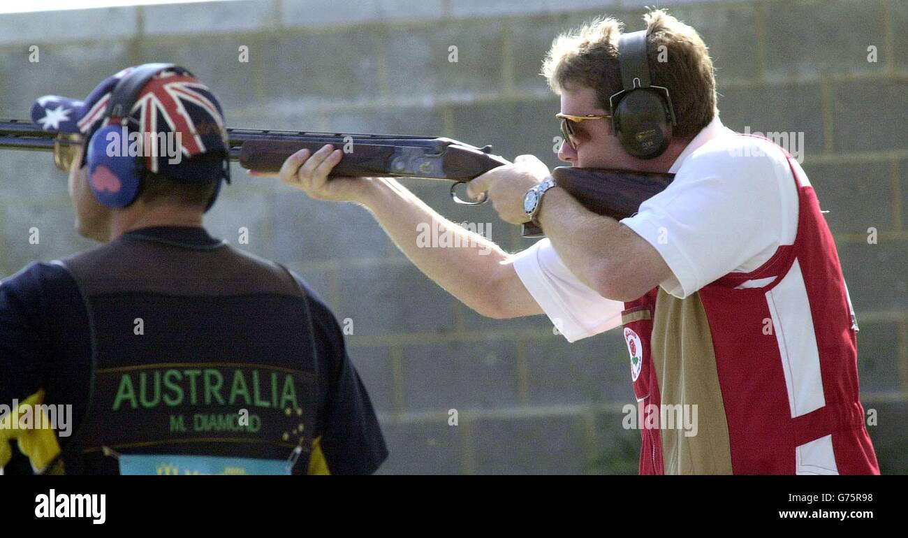 Great Britain's Richard Faulds in action during the men's Double Trap ...