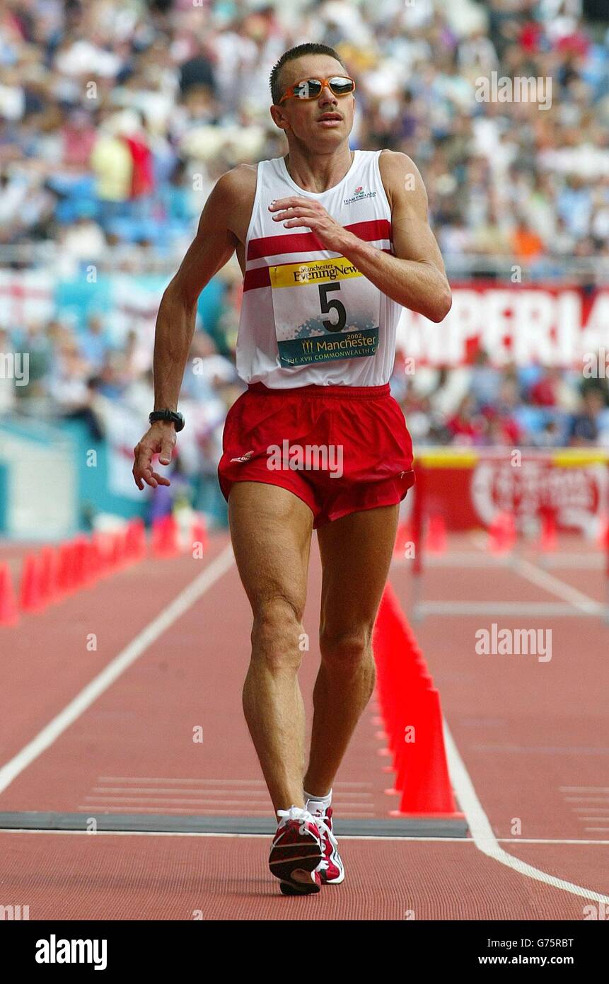 Stuart Hall Commonwealth Games. England's Stuart Hall finishing in the ...